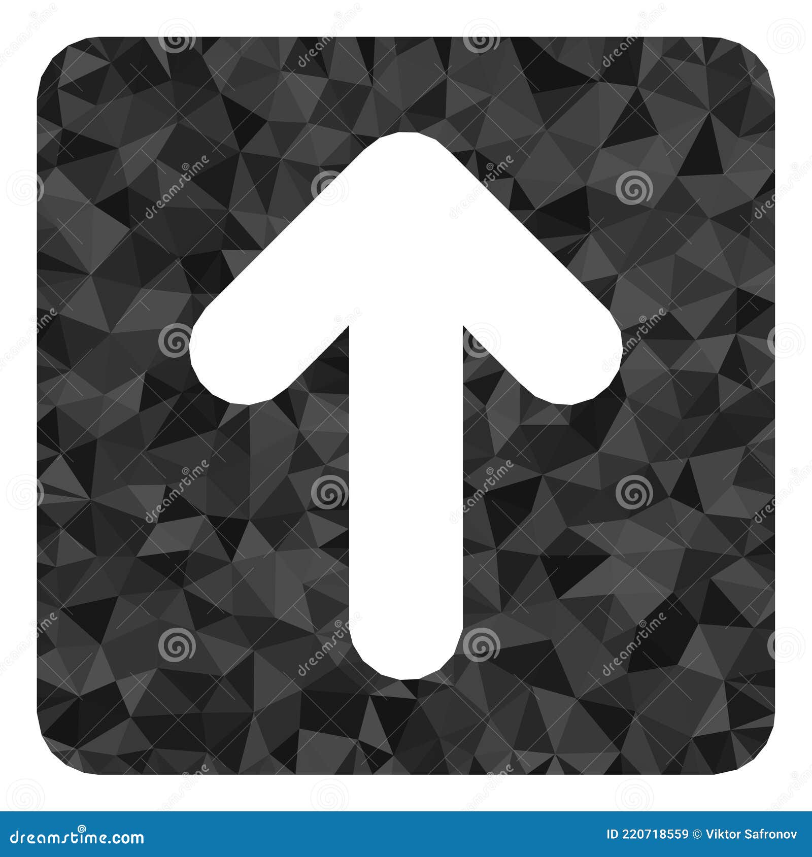 Up Cursor Polygonal Icon stock vector. Illustration of orientation ...