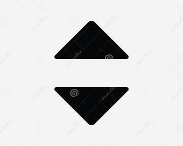Up Down Arrow Black Icon. Forward Backward Front Back Sign. Above Below ...