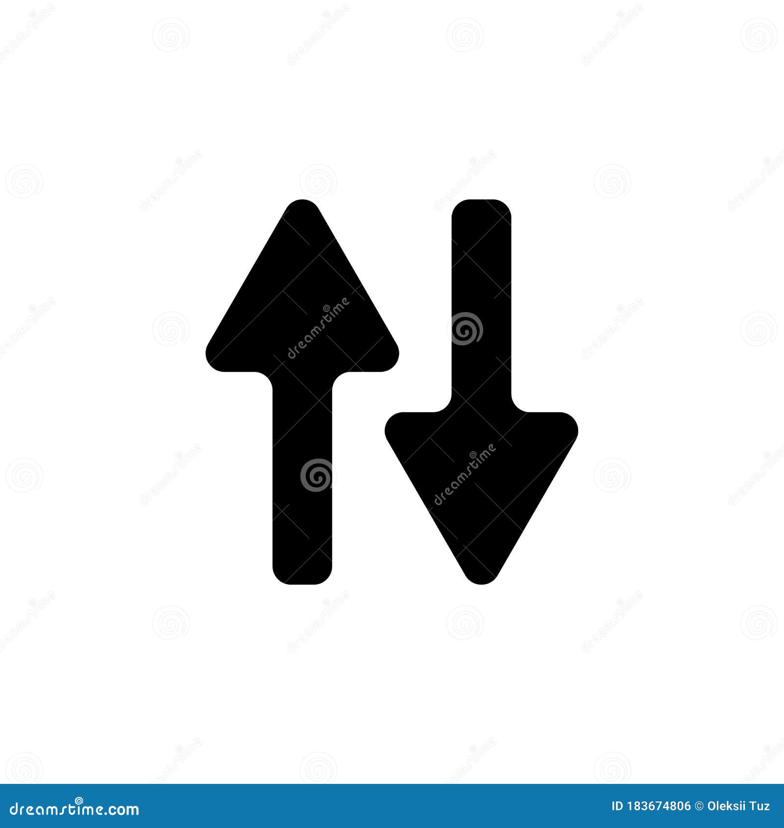 Up and Down Arrow Icon. Up and Down Arrow Sign Stock Vector ...