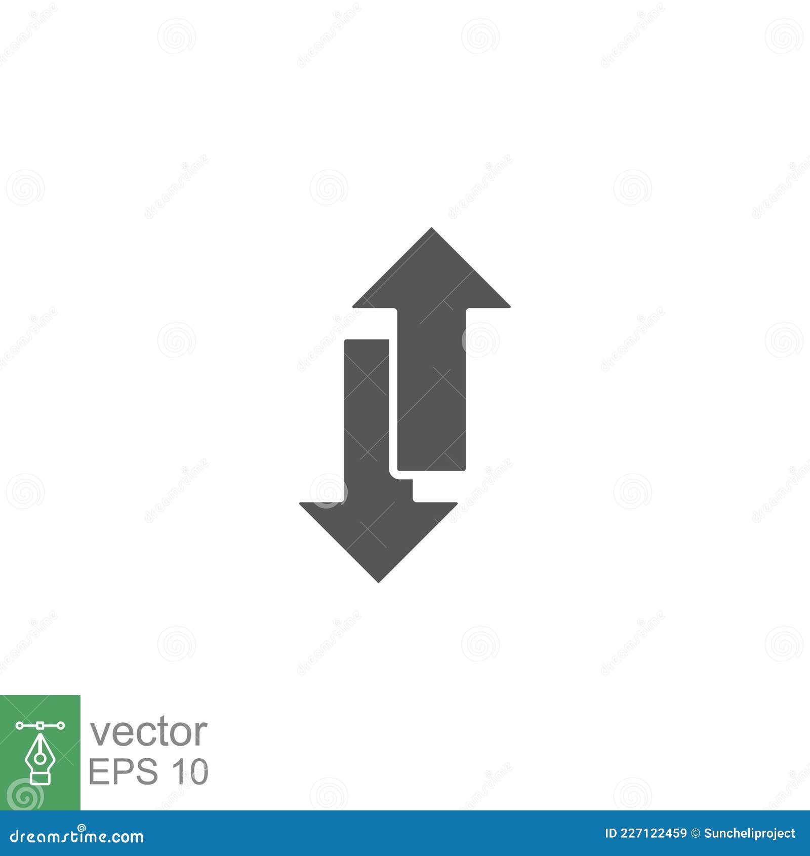 Up and Down Arrow Icon. Two Arrows Stock Vector - Illustration of ...