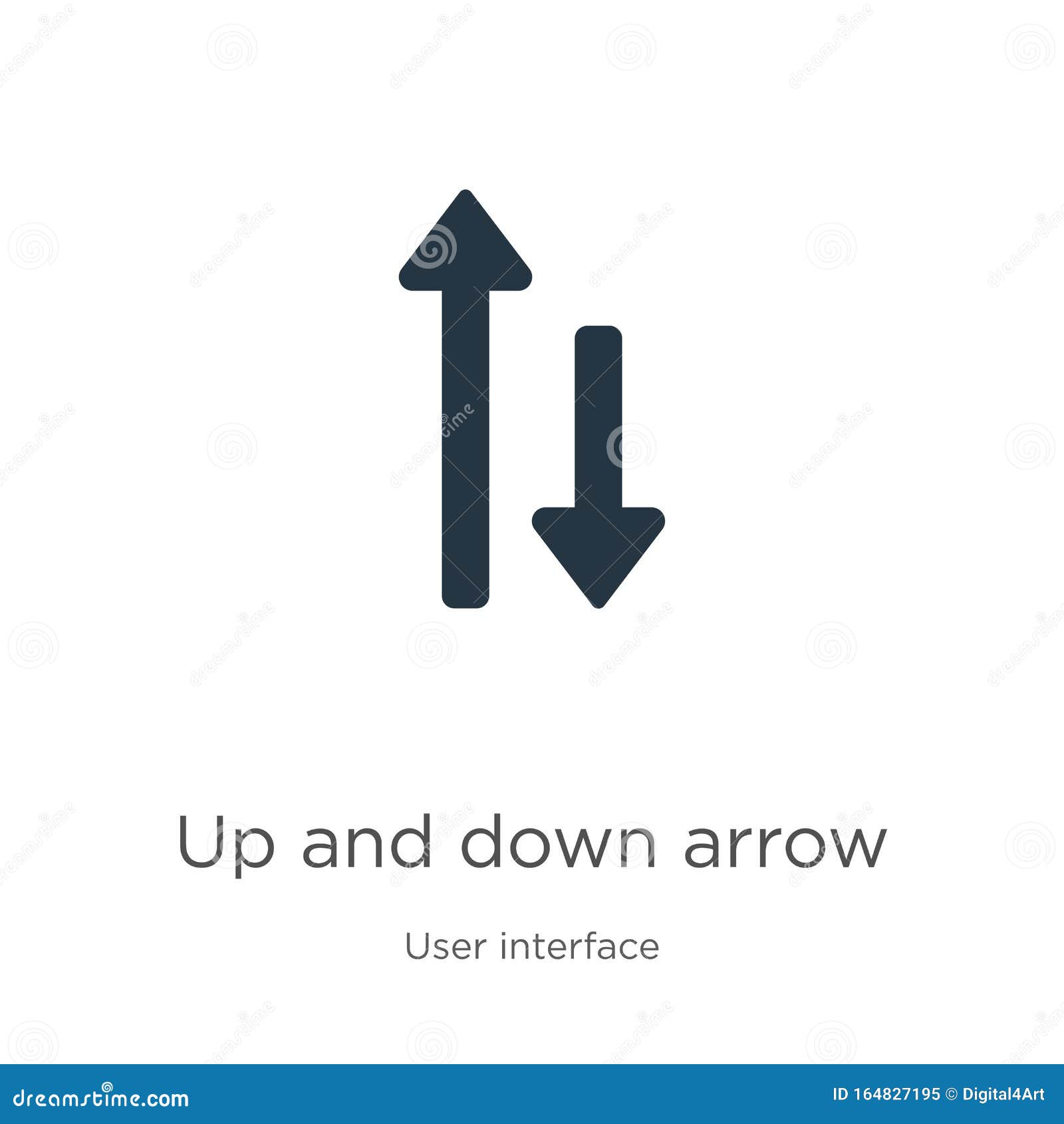 Up and Down Arrow Icon Vector. Trendy Flat Up and Down Arrow Icon from ...