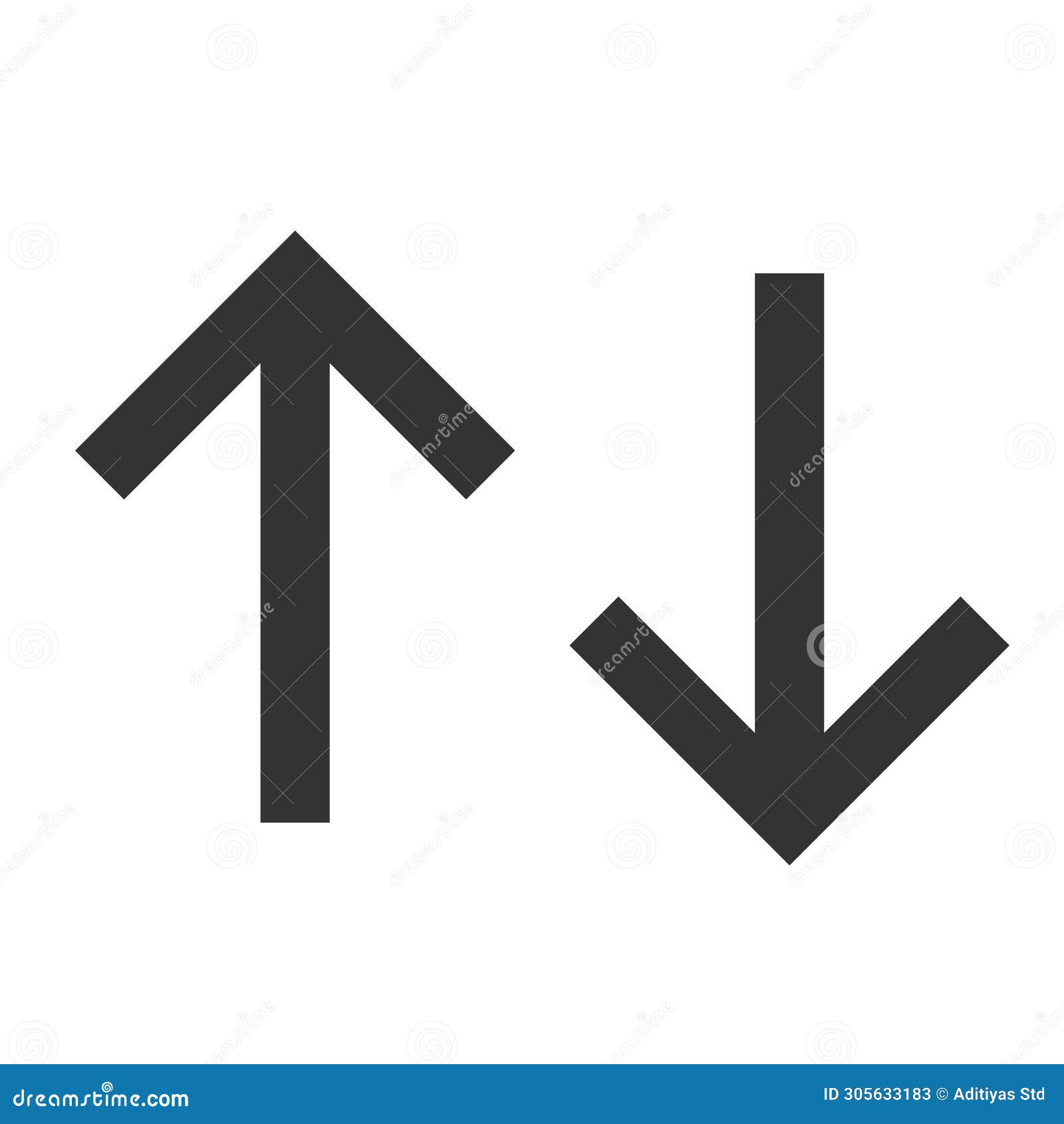 Up and down arrow vector stock illustration. Illustration of technology ...