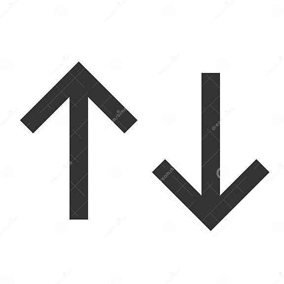 Up and down arrow vector stock illustration. Illustration of technology ...