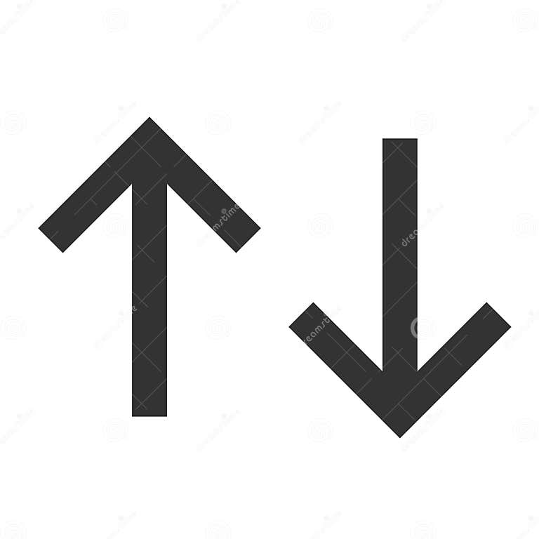 Up and down arrow vector stock illustration. Illustration of technology ...