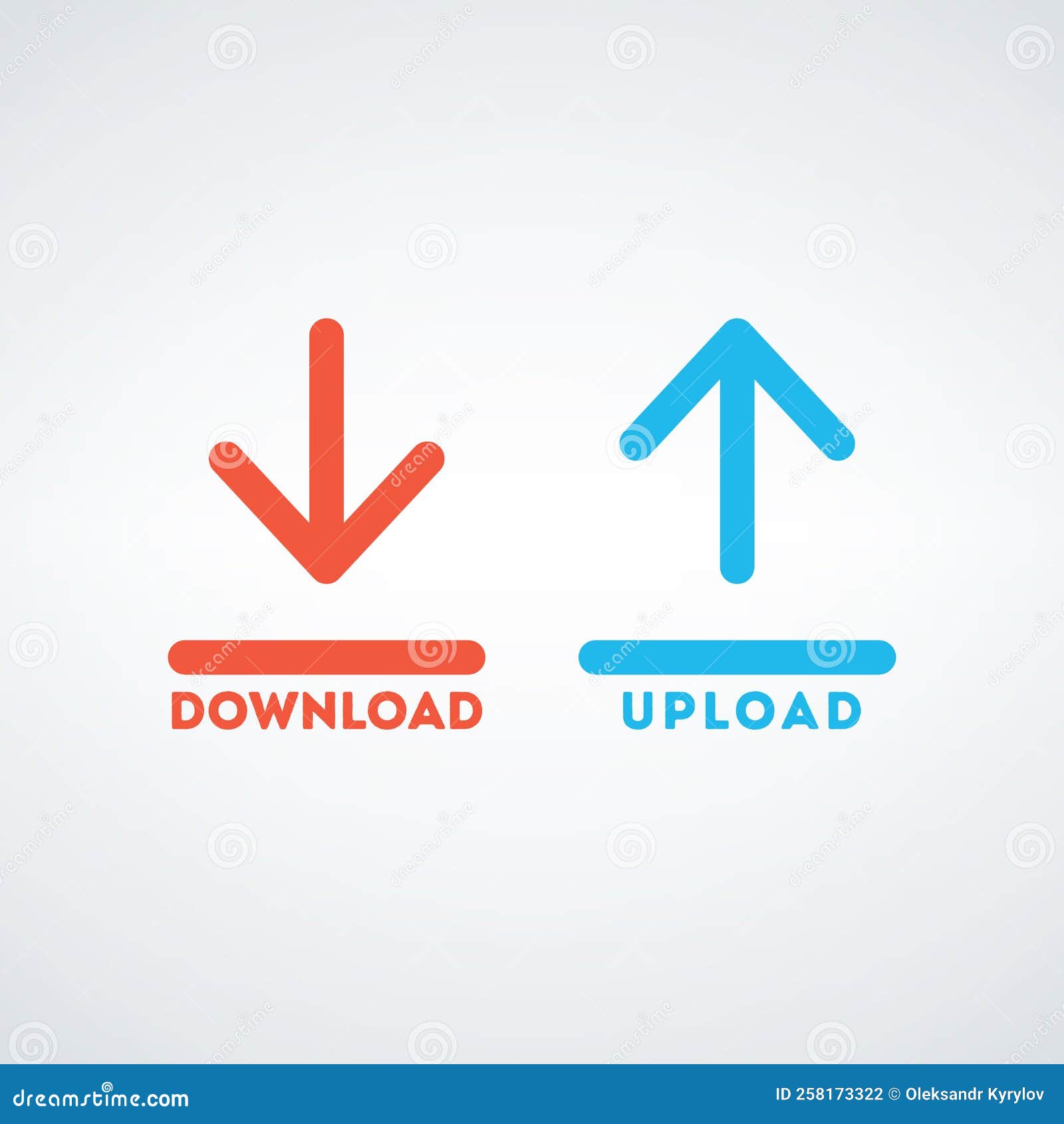Up and Down Arrows with Download and Upload Concept Design. Load ...