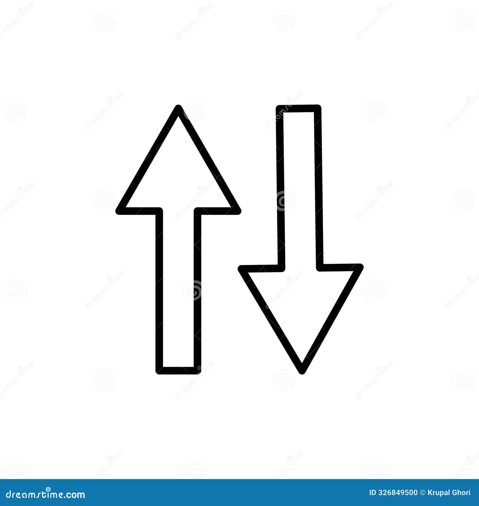 Up And Down Arrows Icon For Interface Controls Sorting Functions And Data Navigation Graphics