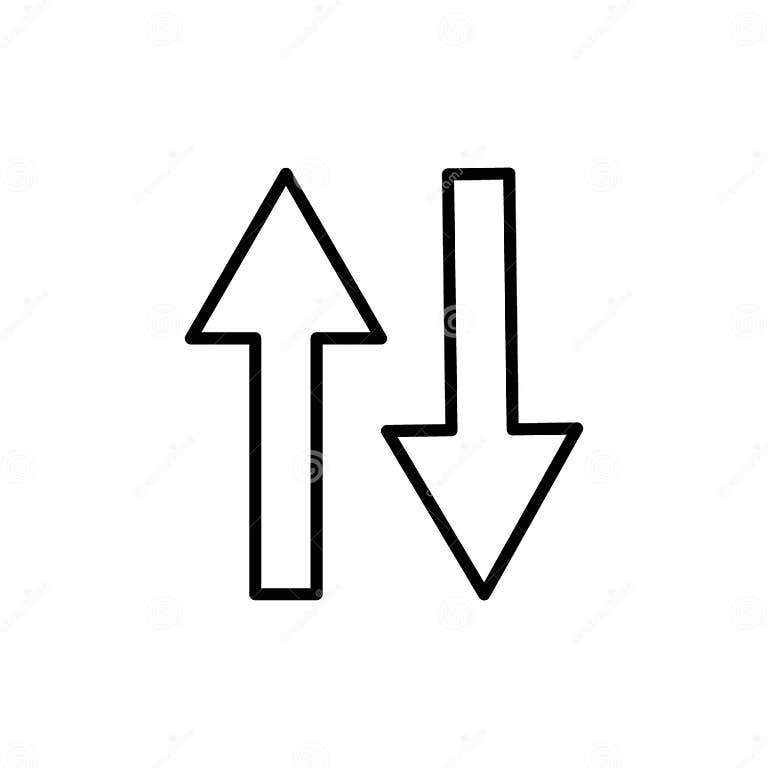 Up and Down Arrows Icon for Interface Controls, Sorting Functions, and ...