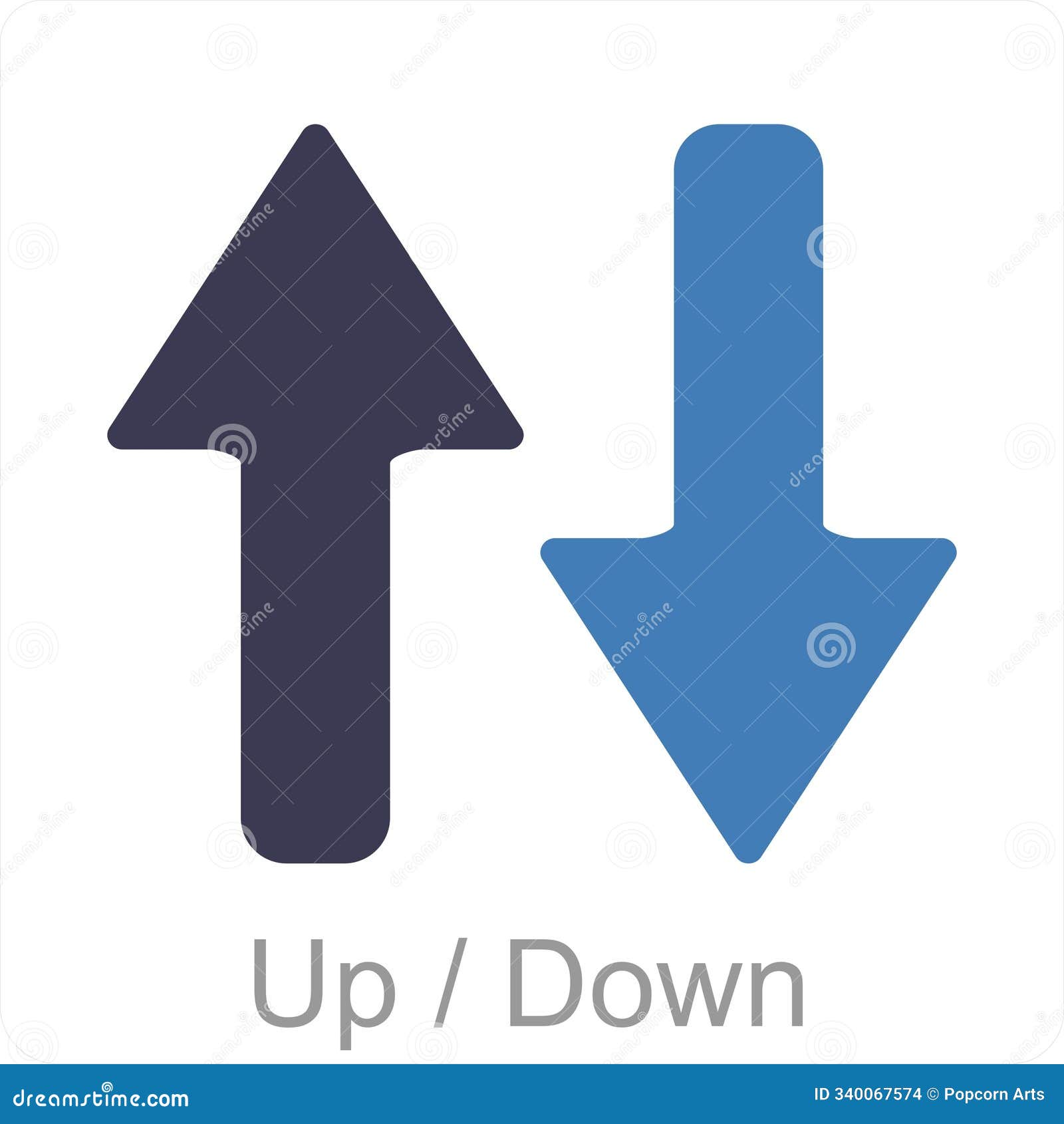 Filled Arrows Icon Set. Contain Flat Right Curve, Expand, Counter Arrow ...