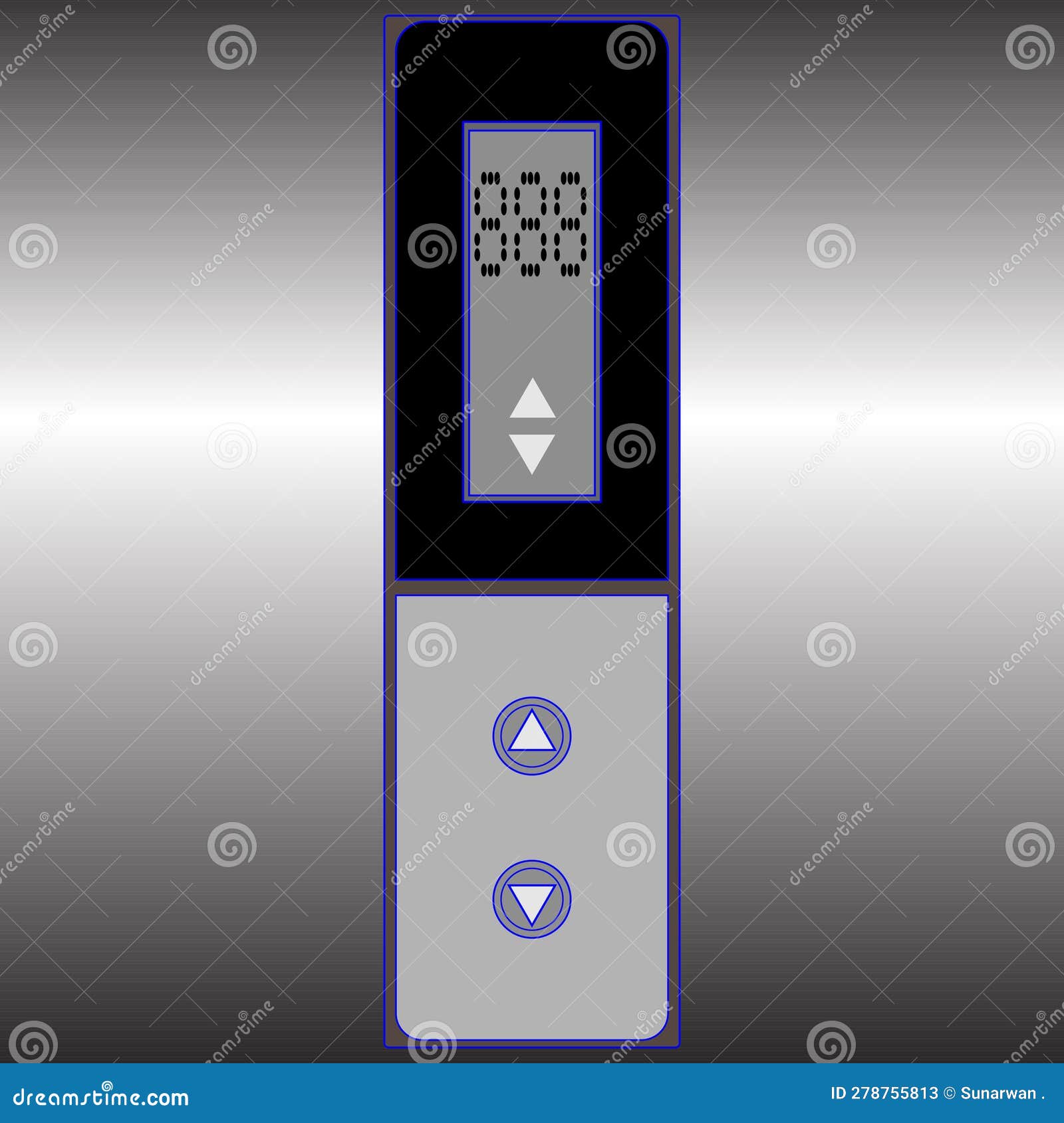 Up and Down Buttons for the Elevator Stock Vector - Illustration of ...