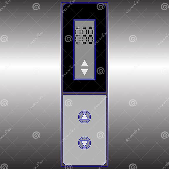 Up and Down Buttons for the Elevator Stock Vector - Illustration of ...
