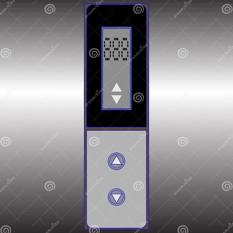 Up and Down Buttons for the Elevator Stock Vector - Illustration of ...