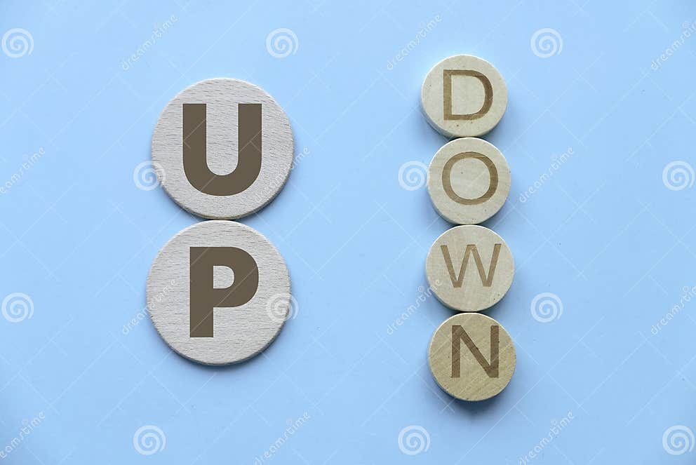 Up and Down Concept. Alphabet of Word Up and Down Stock Image - Image ...