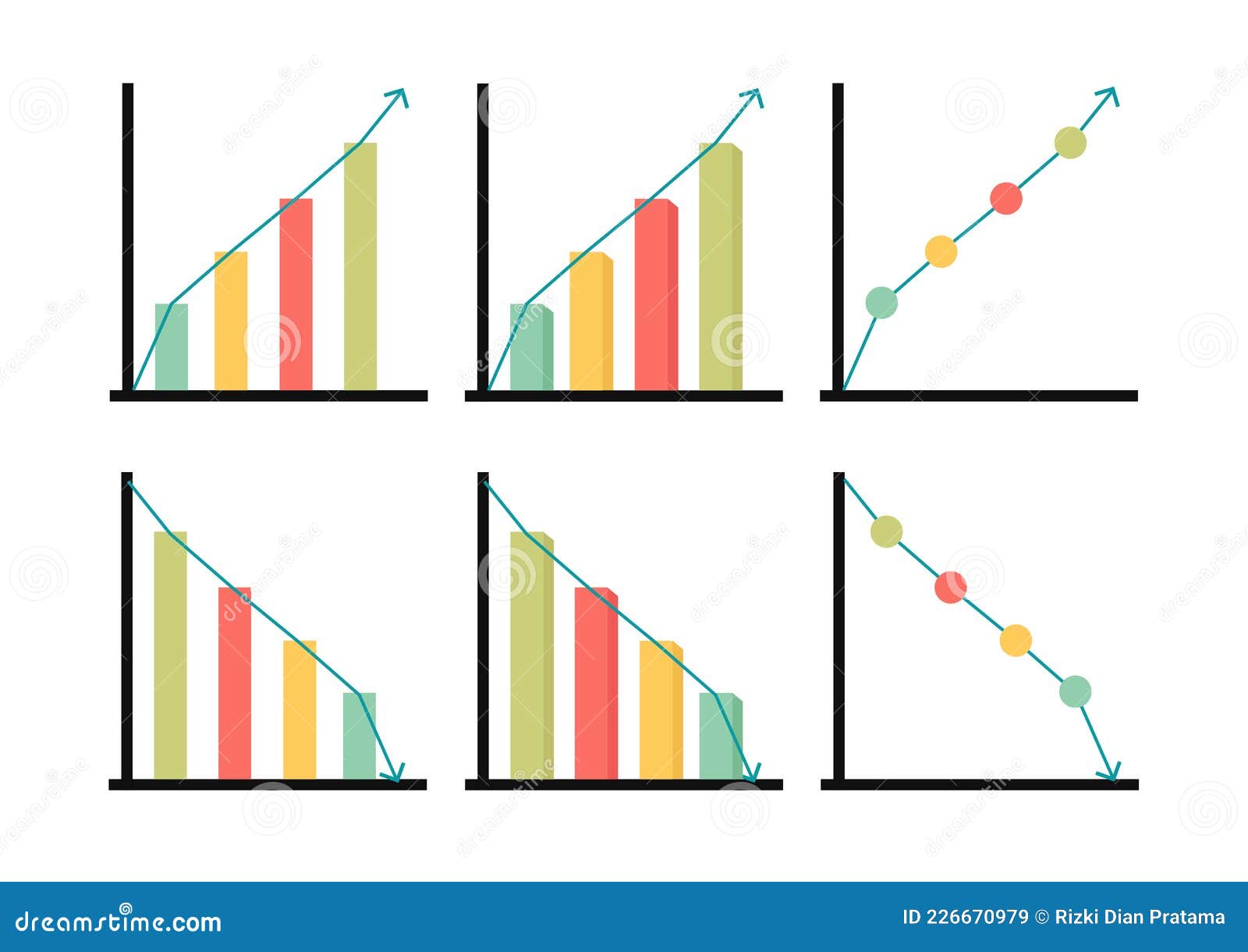 Up and Down Diagram Illustration with Business Theme Stock Vector ...