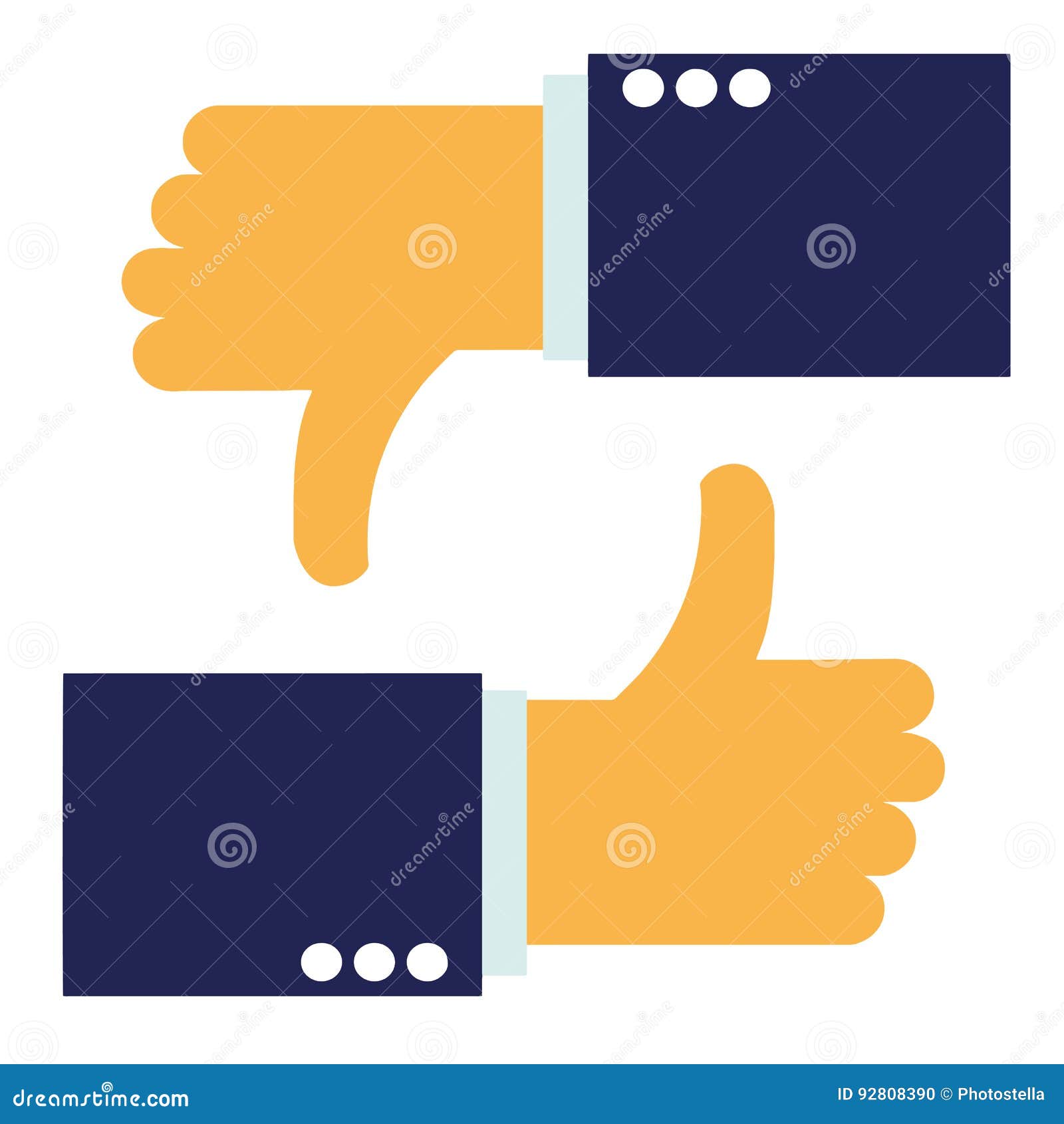 Thumbs Up Like Icon Silky Smart Flat Round Buton Set Illustration ...