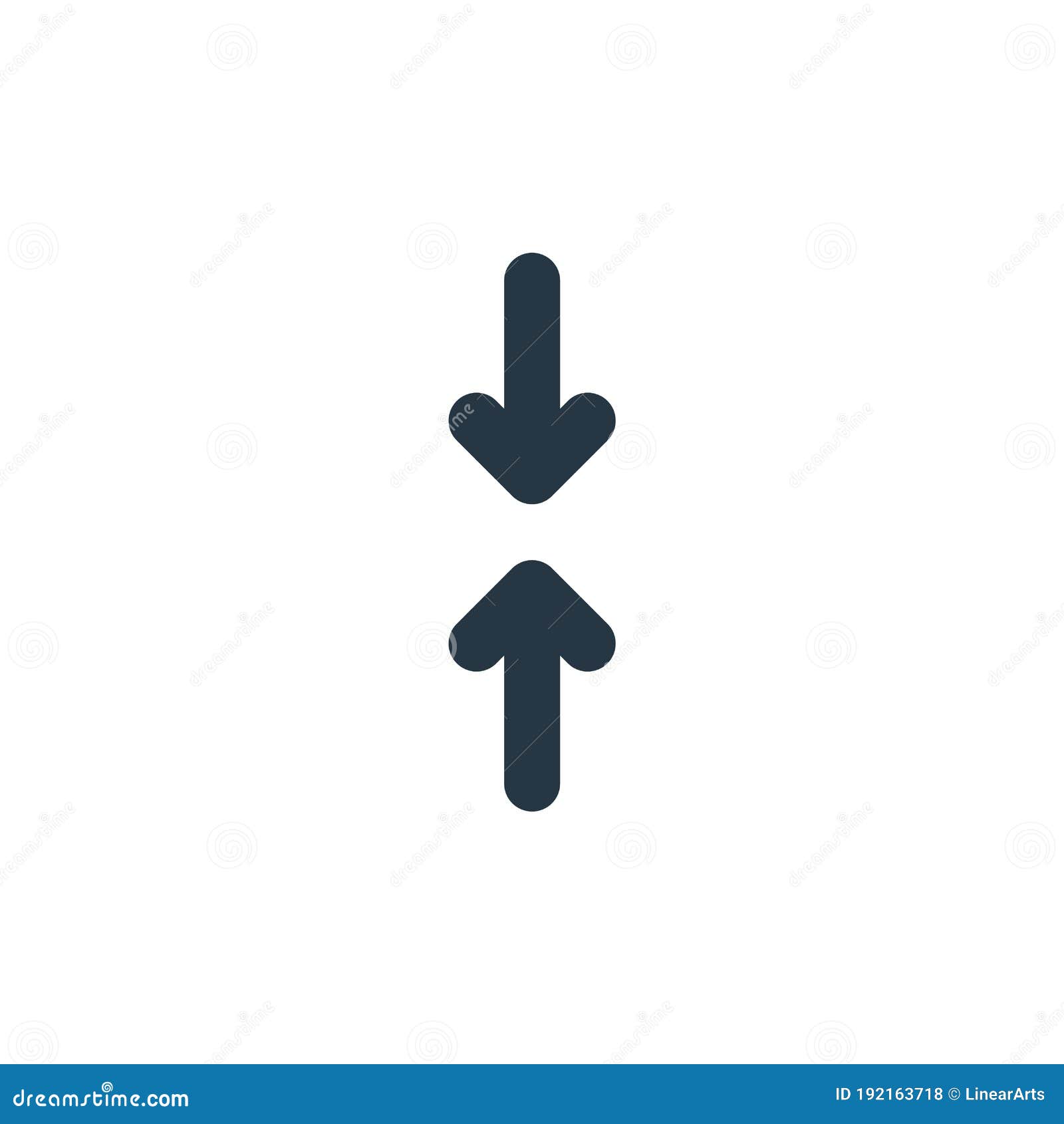 Up and Down Icon Vector from Arrow Concept. Thin Line Illustration of ...