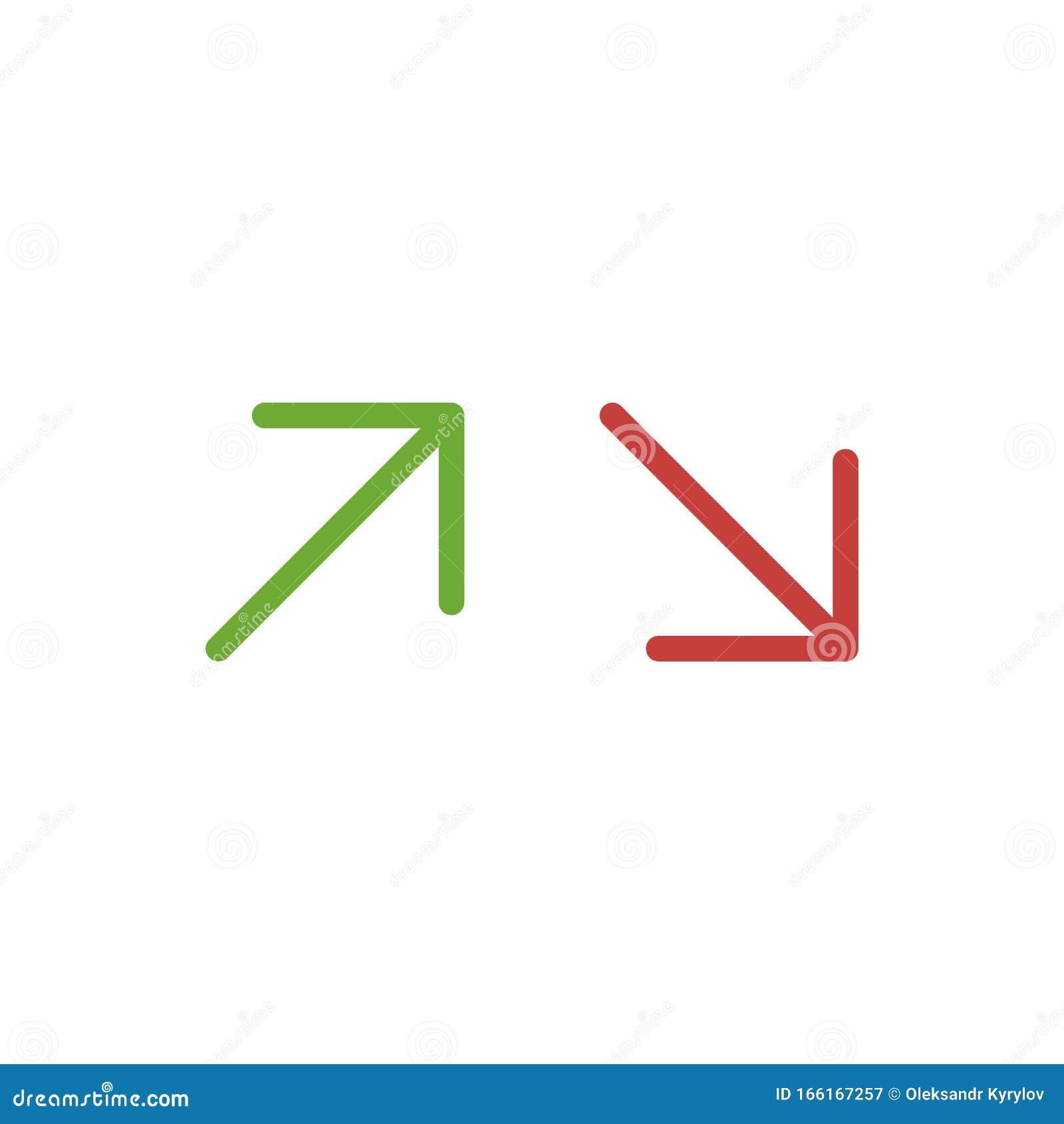Up and Down Red and Green Arrow, Growth and Decrease Financial Concept ...