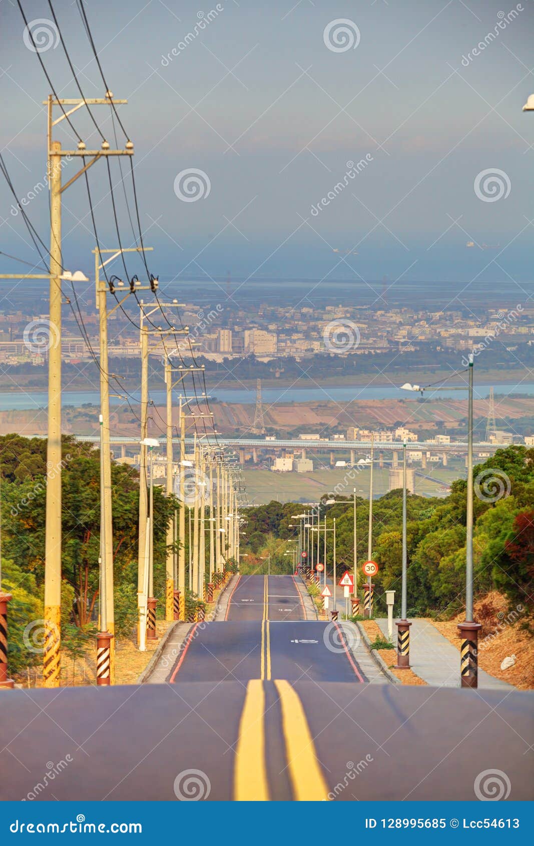 Up and down road stock image. Image of beautiful, stretch - 128995685
