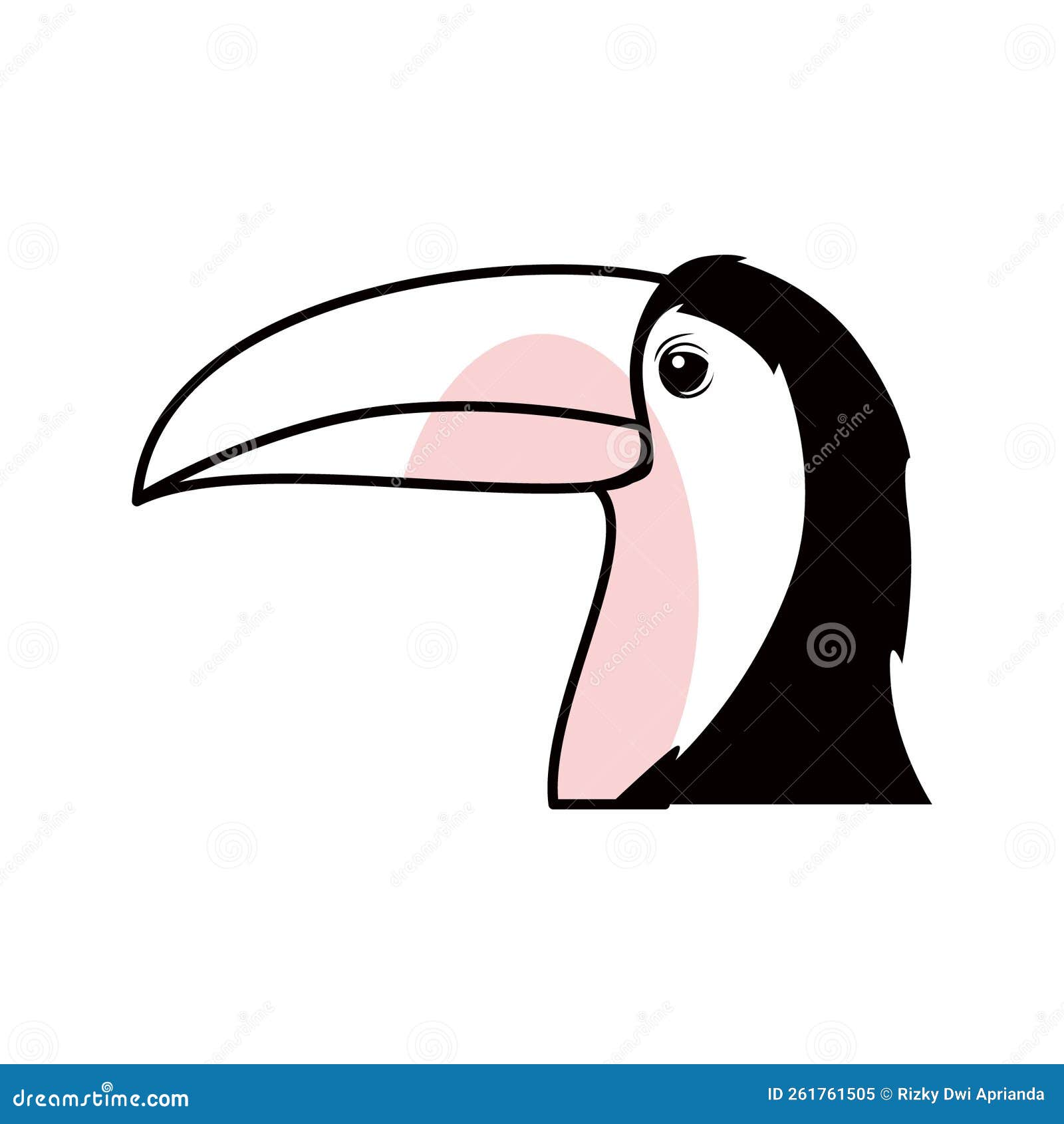 Toucan Bird Cartoon. Vector Illustration of Happy Tukan Isolated Design ...