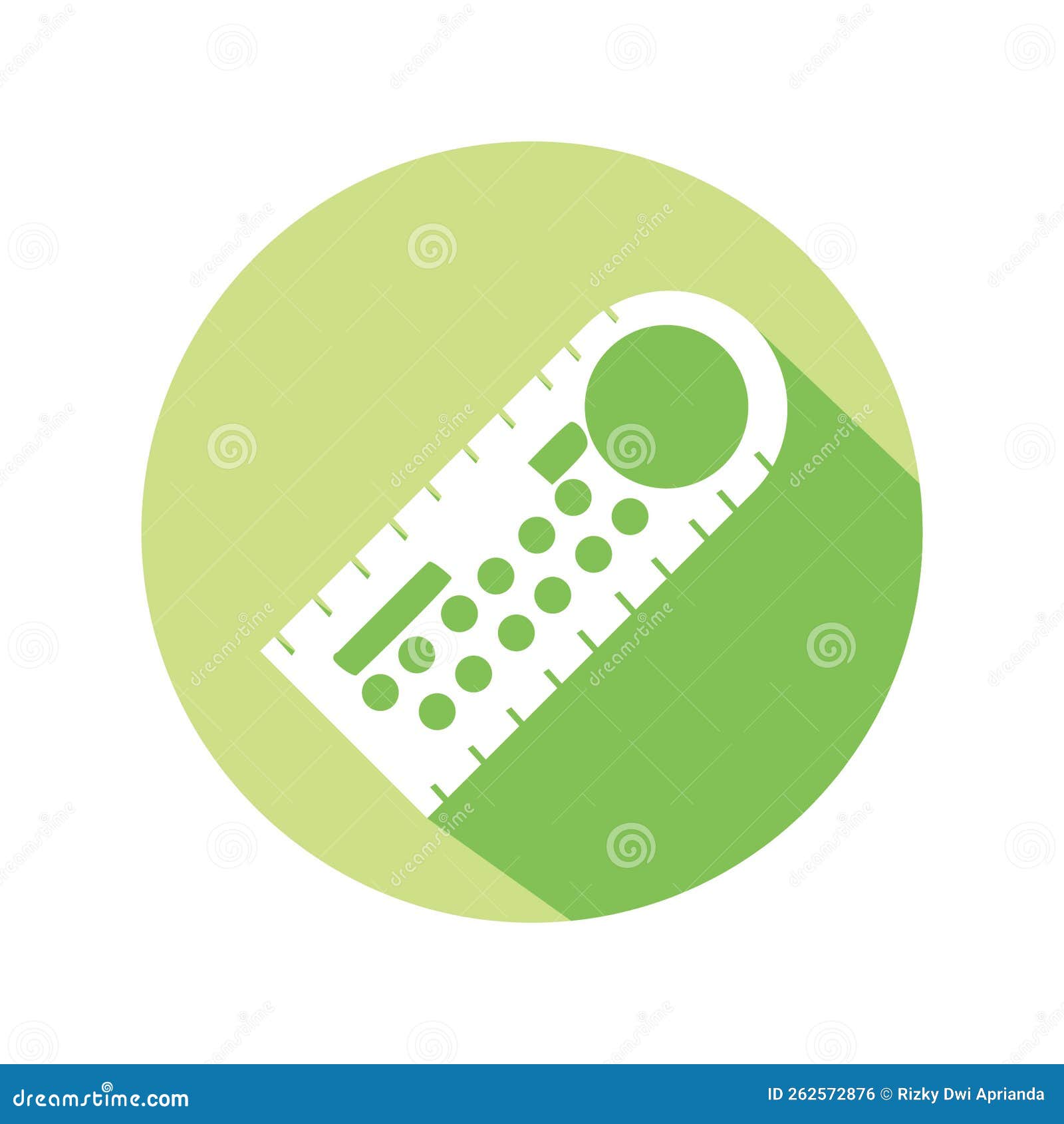 Simple Long Shadow Design of a Mini Ruler Stock Vector - Illustration ...
