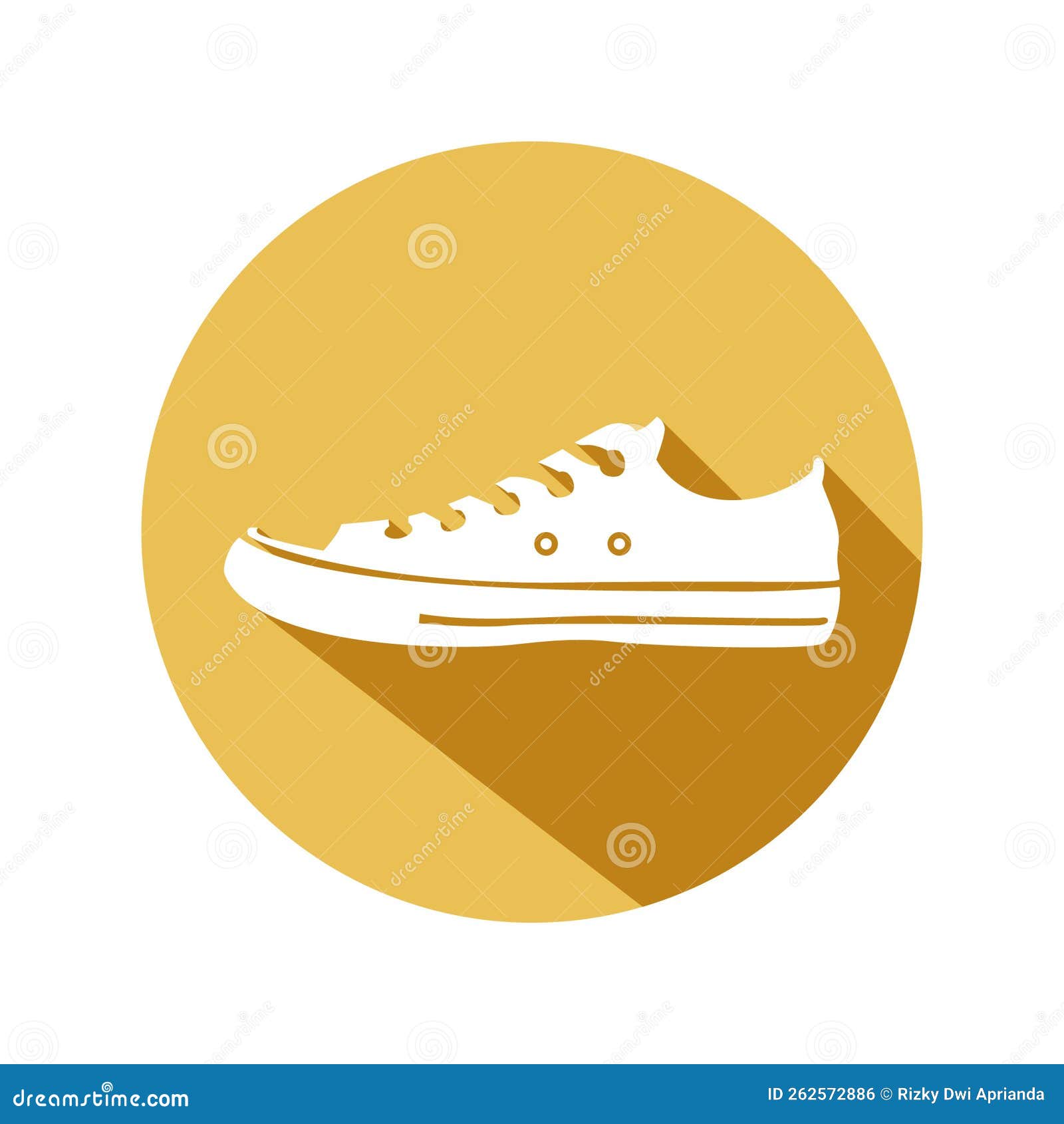 Simple Long Shadow Shoe Design Stock Vector - Illustration of flat ...
