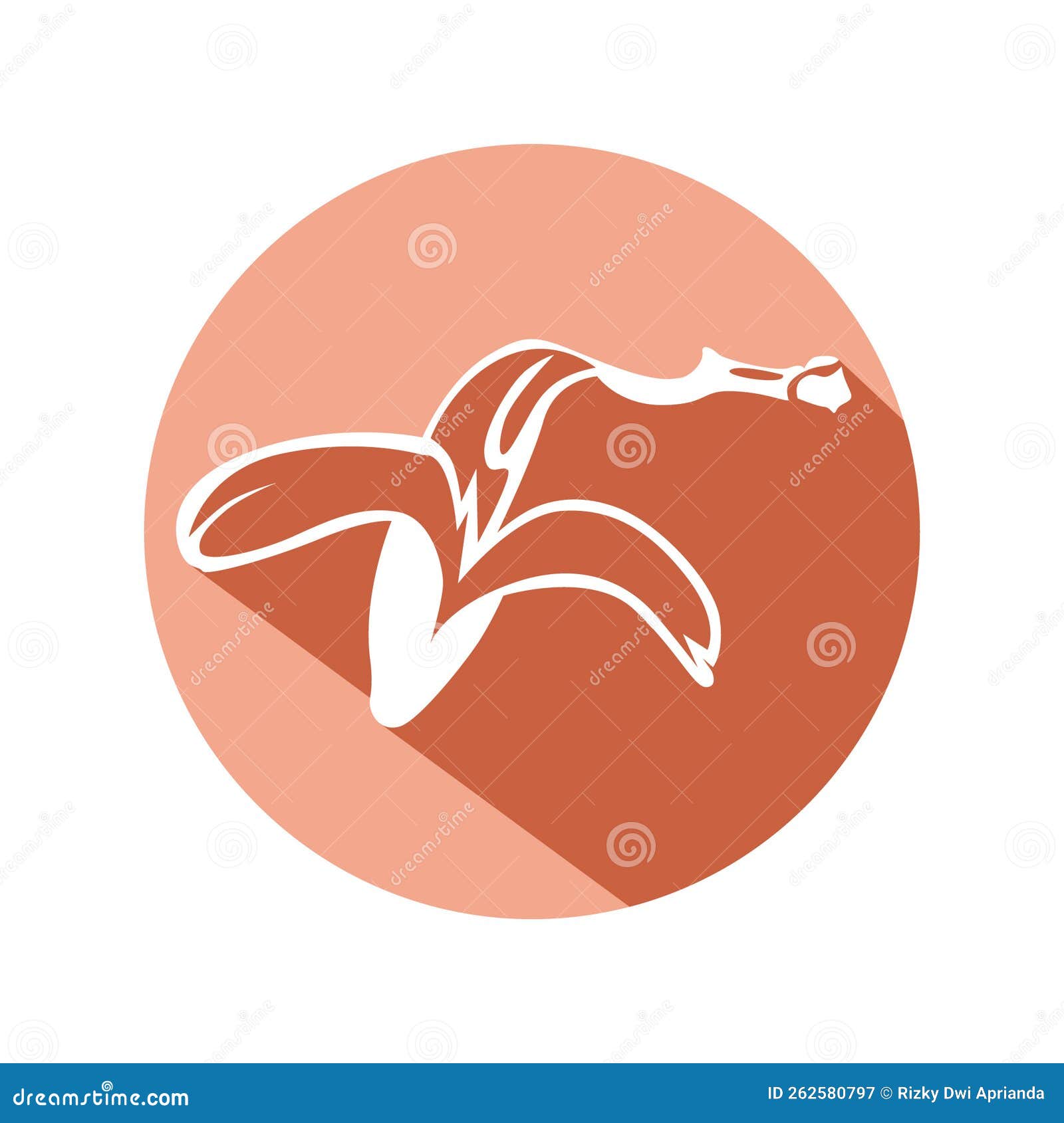 Vector Design of a Banana Skin Icon with a Long Shadow Style Stock ...