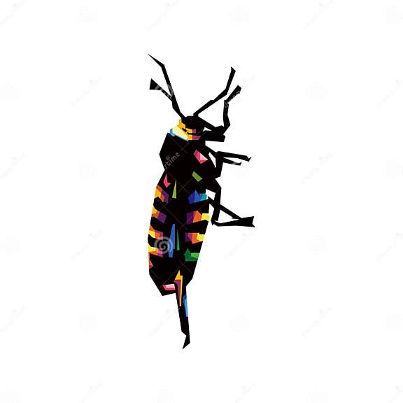 Illustration Design of Colorful Plant Pest Insects Stock Vector ...