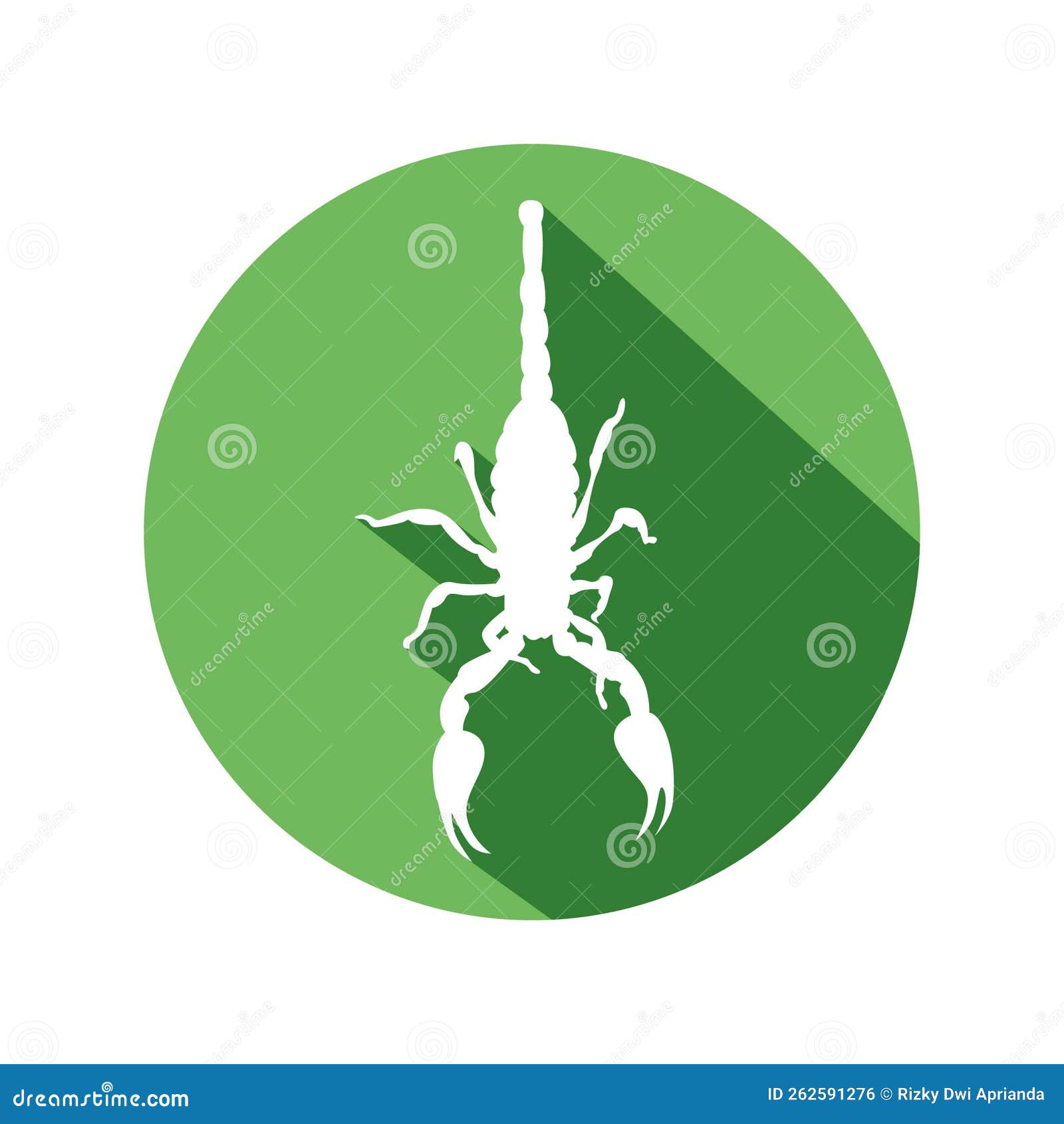 Vector Design of a Scorpion Animal with a Long Shadow Technique Stock ...