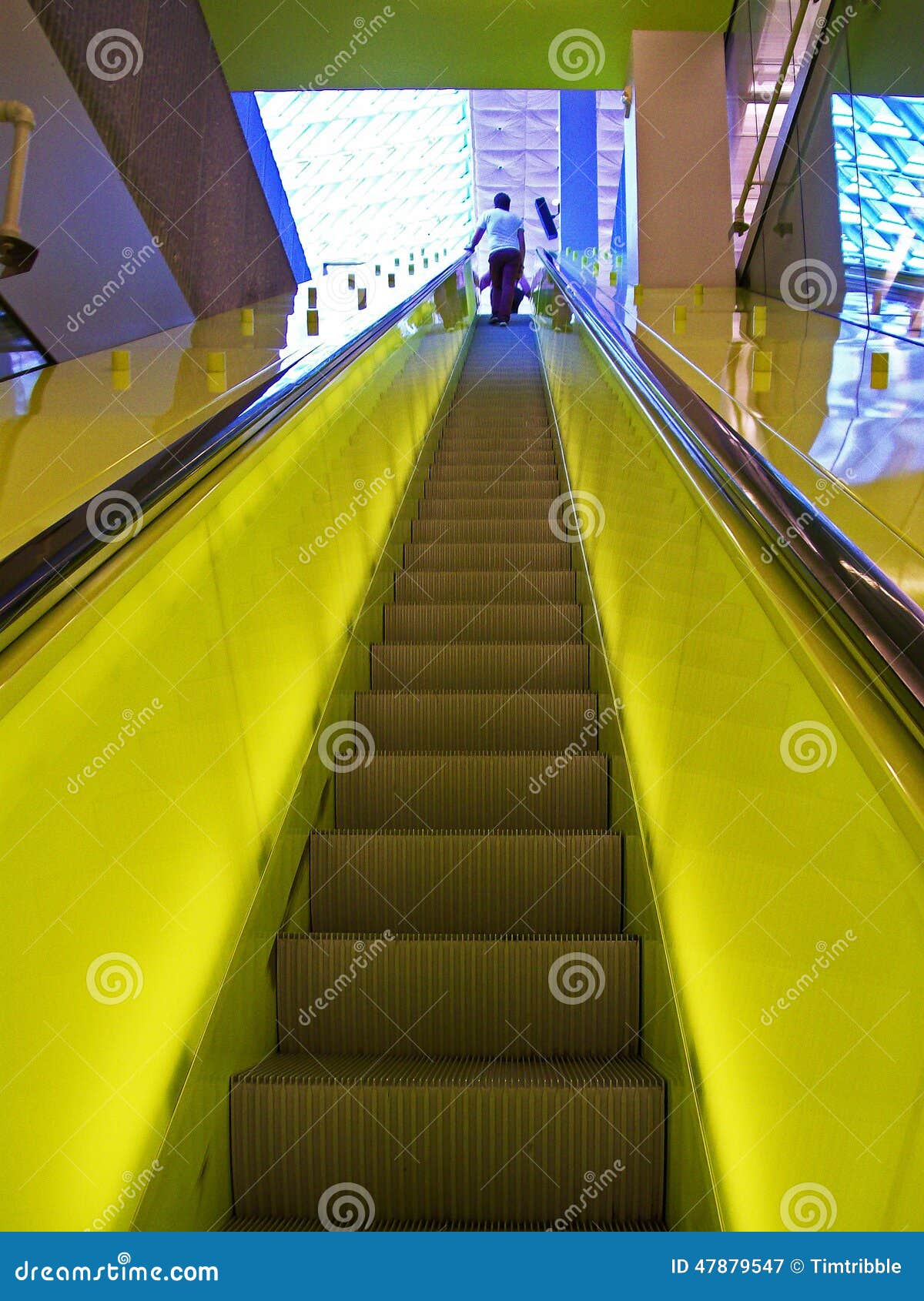 Up Escalator Neon Yellow Stock Photos - Free & Royalty-Free Stock ...