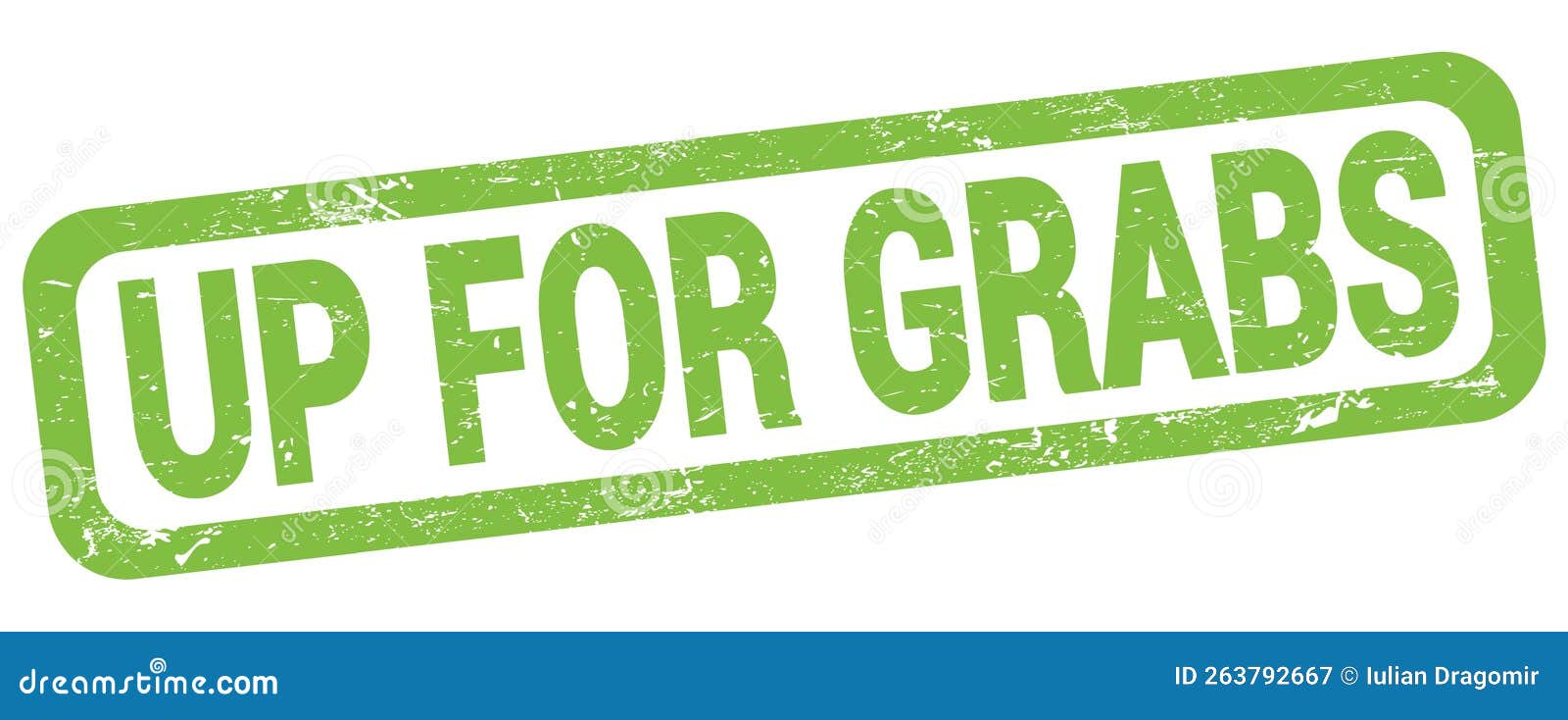 UP for GRABS Text Written on Green Rectangle Stamp Stock Illustration ...