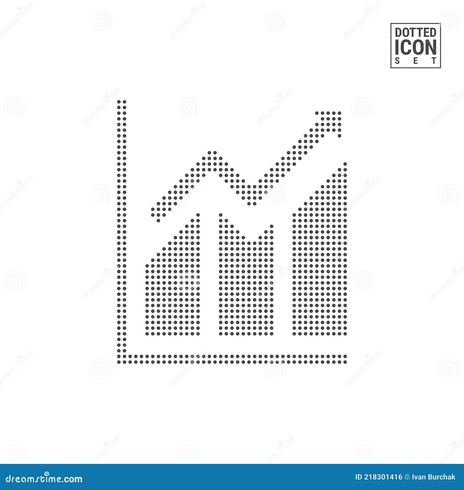 Ascendant Graph Vector Icon On White Background. Flat Vector Ascendant ...