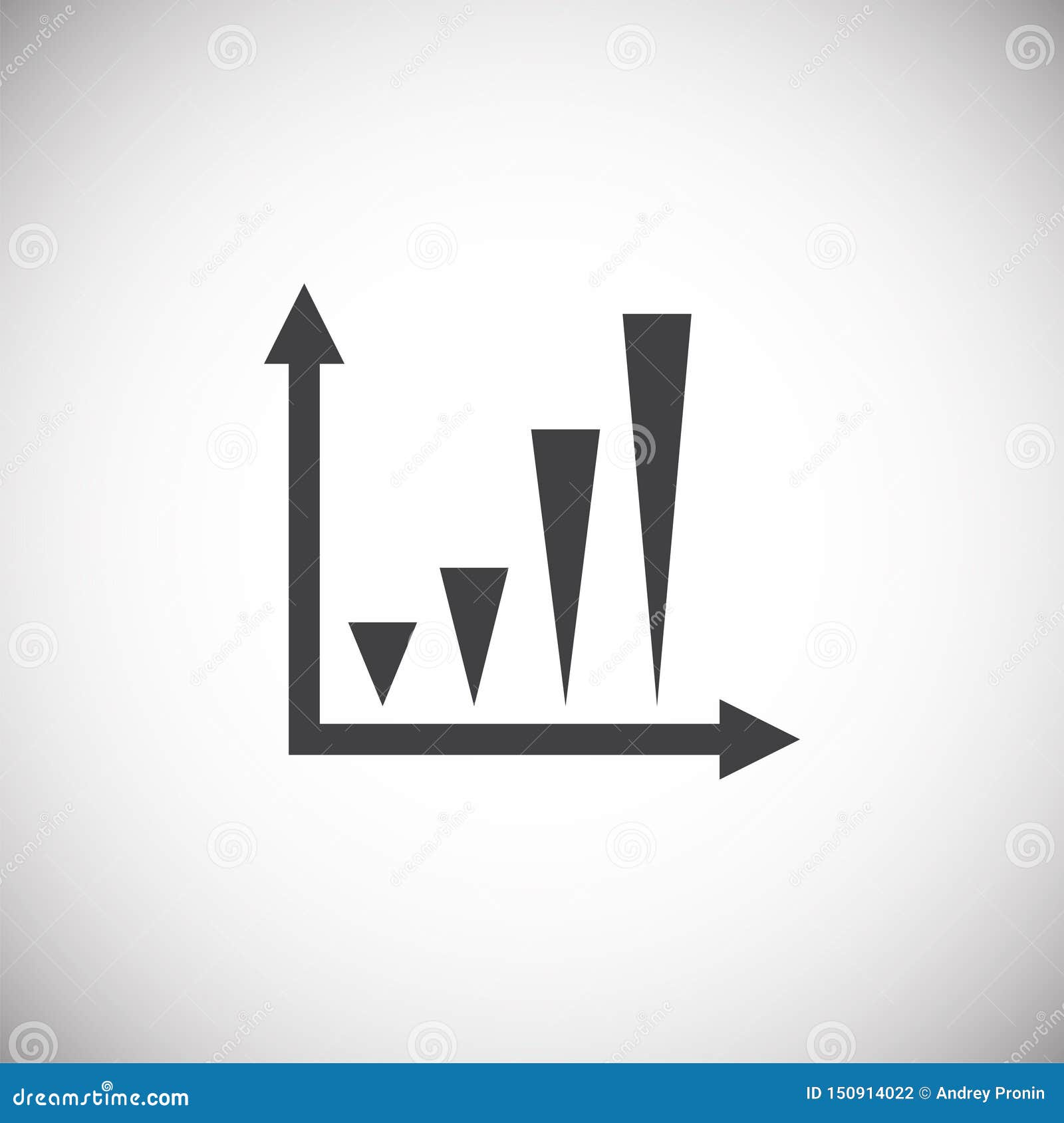 Up Grow Chart Icon on Background for Graphic and Web Design. Simple ...