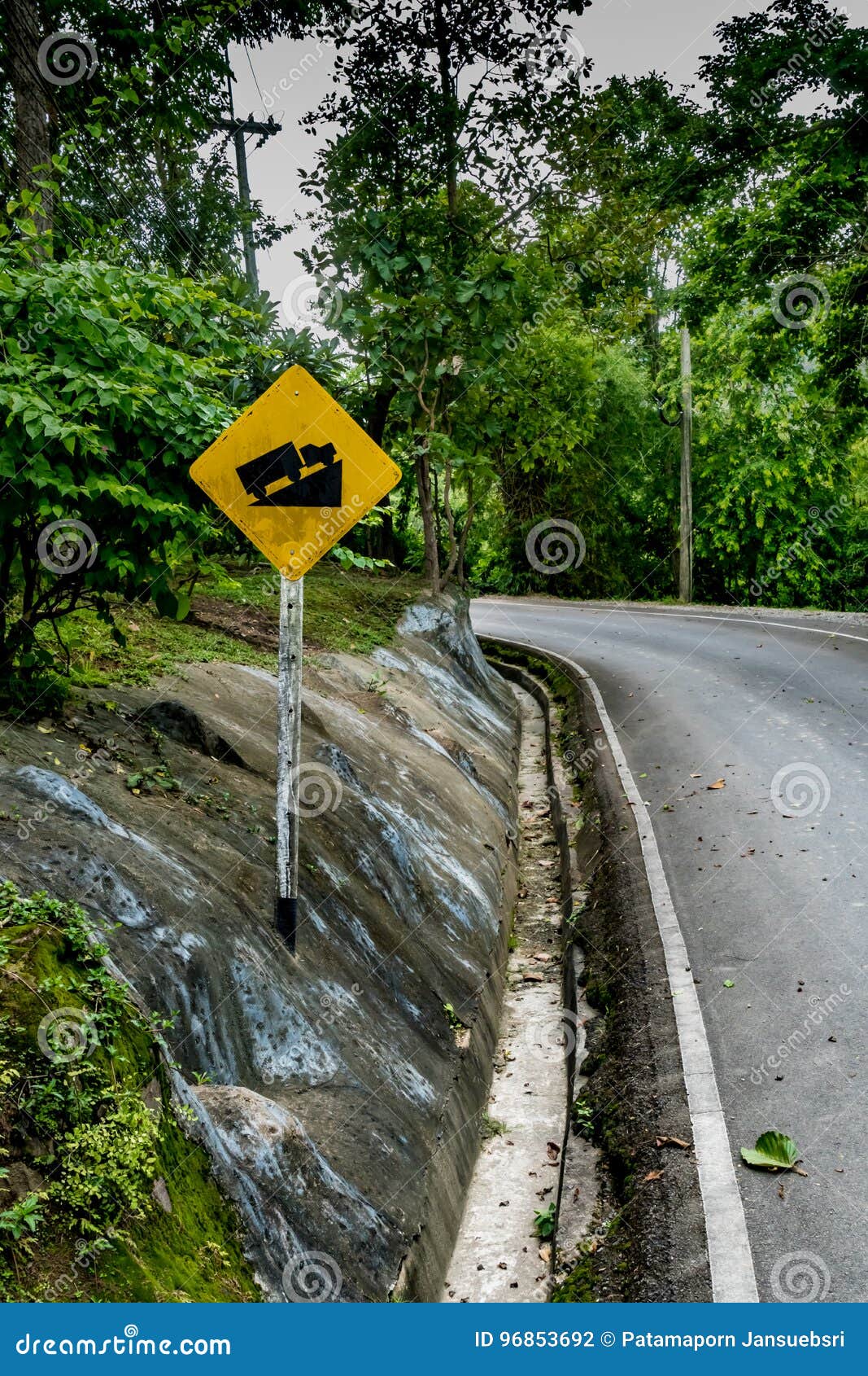 Up hill traffic sign stock photo. Image of truck, symbol - 96853692