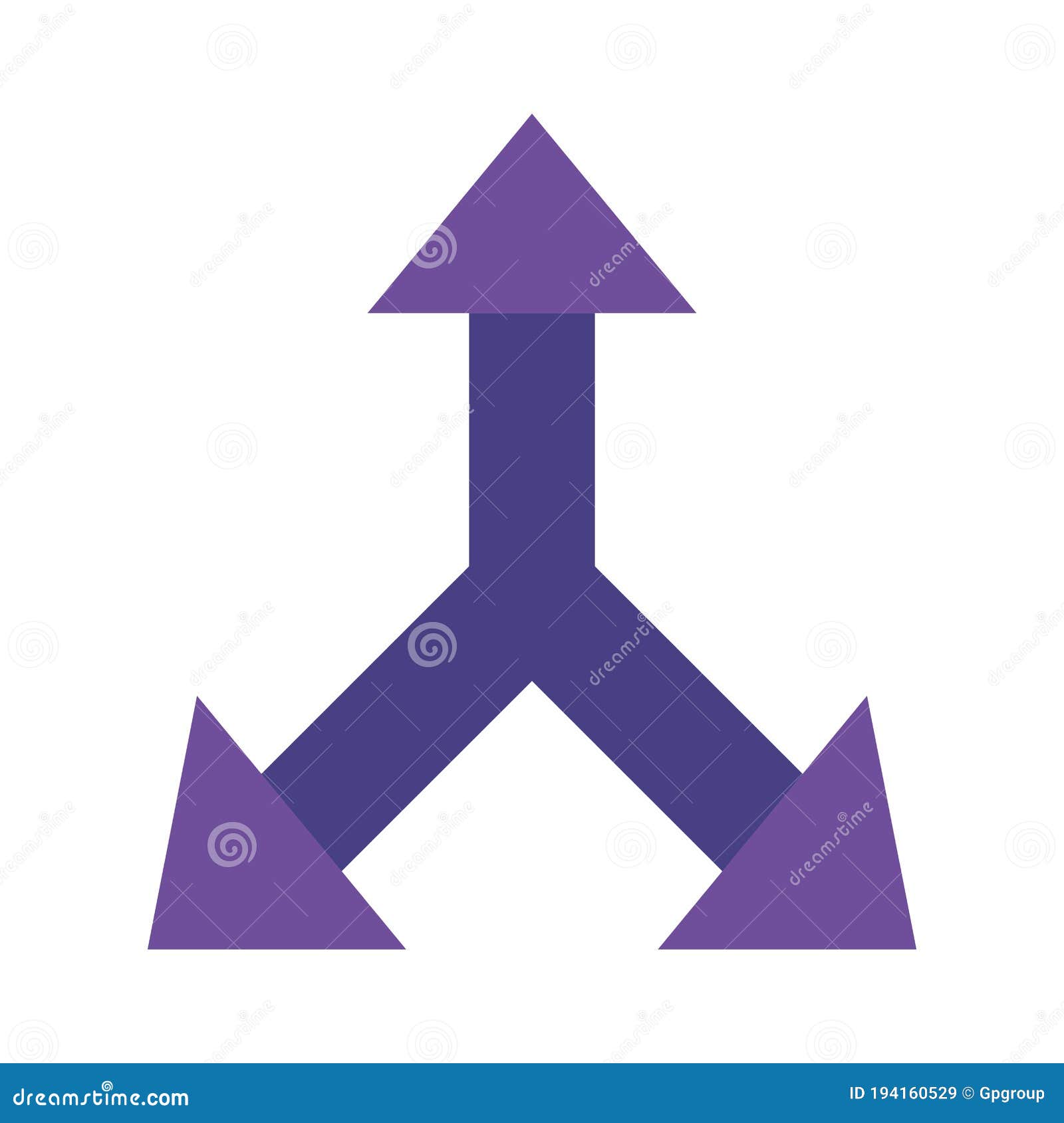 Up Left and Right Arrow Flat Style Icon Vector Design Stock Vector ...