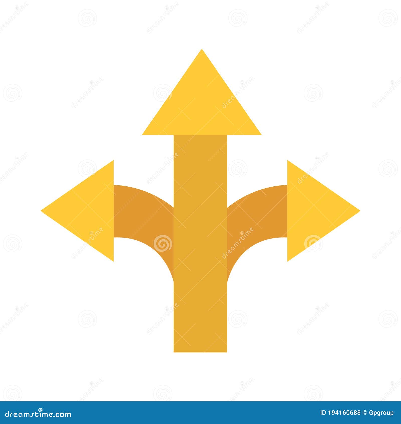 Up Left and Right Arrow Flat Style Icon Vector Design Stock Vector ...