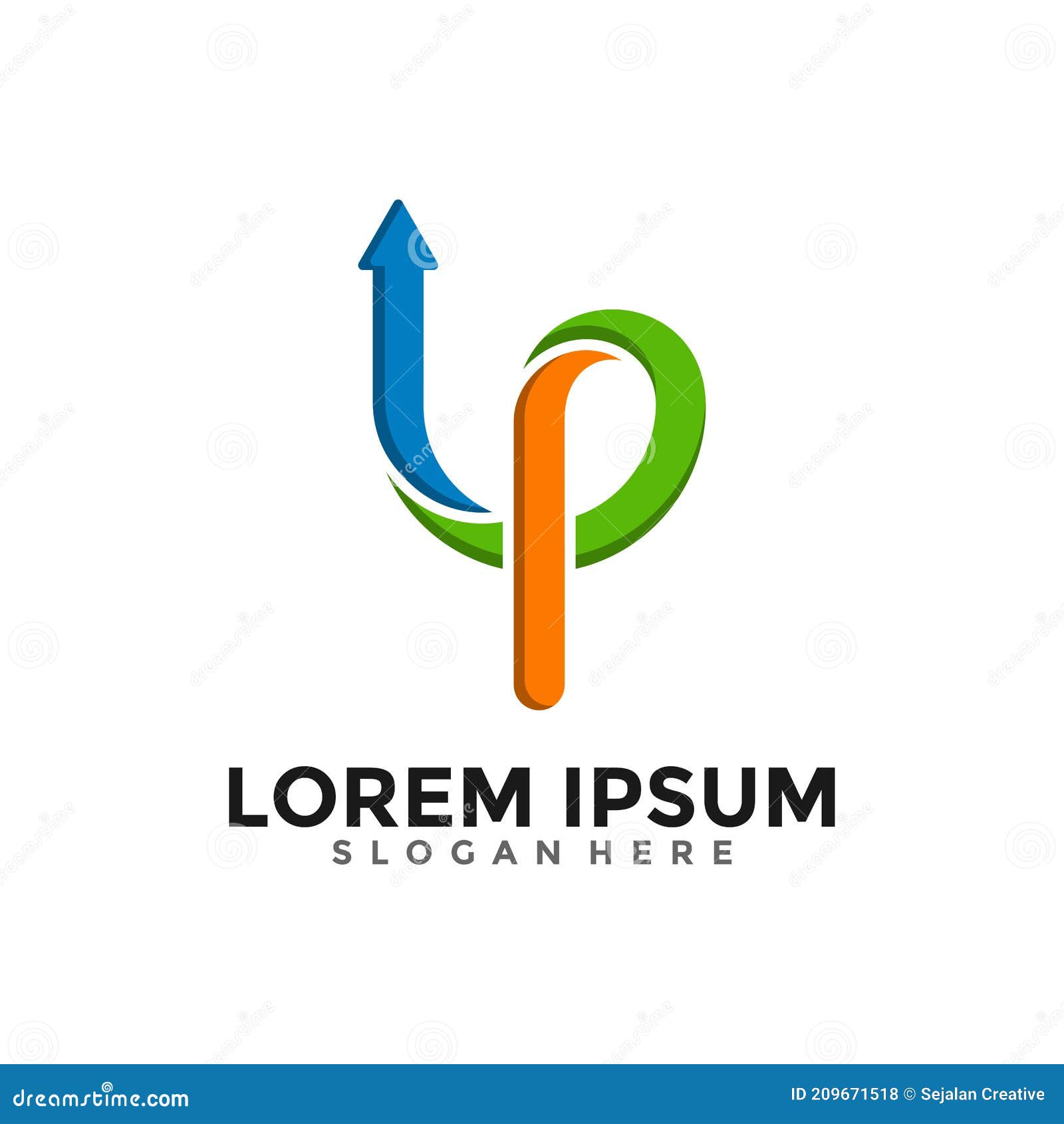 UP Logo Template Design Concept Stock Vector - Illustration of future ...