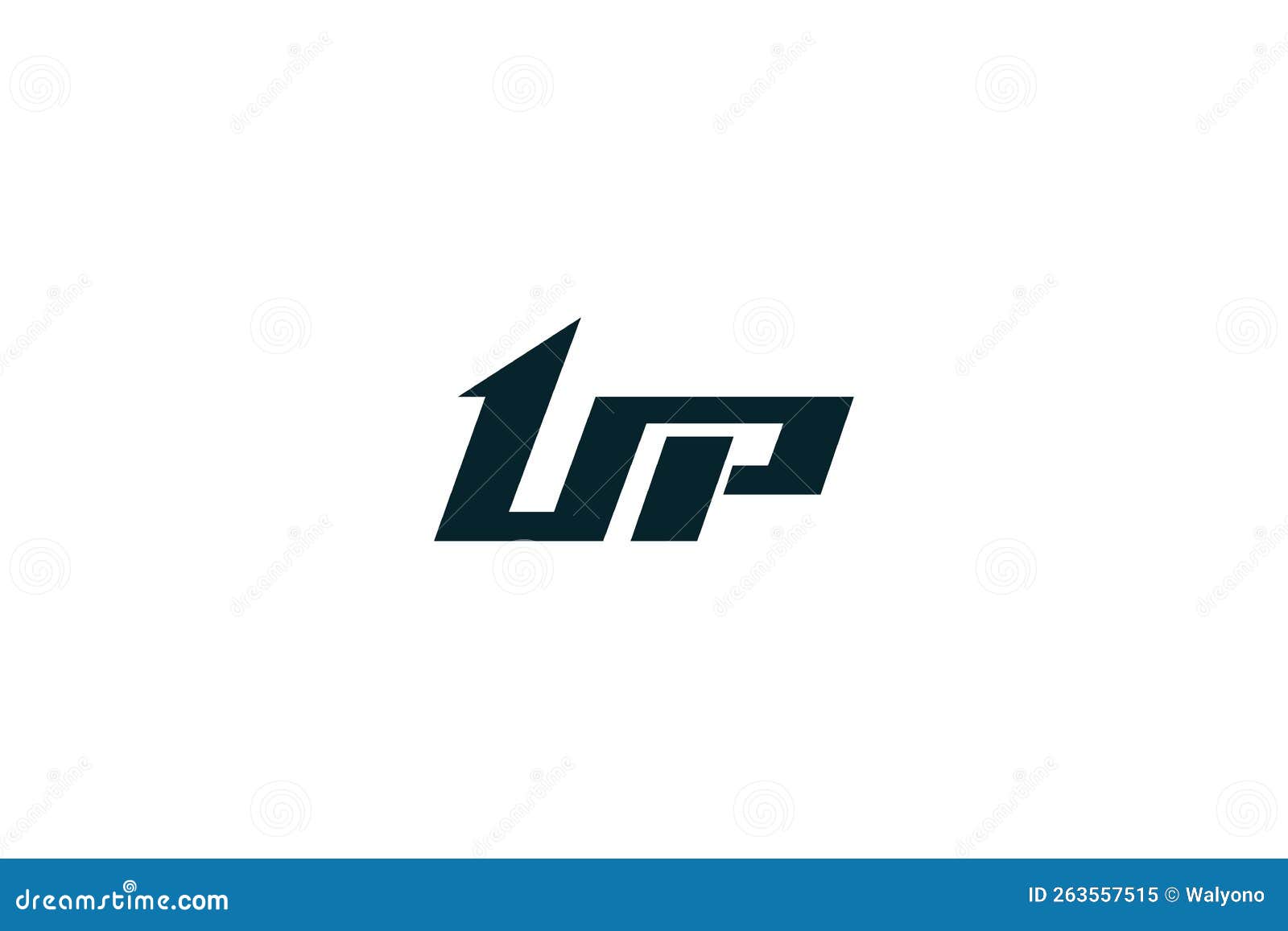 UP with north arrow logo stock vector. Illustration of technology ...