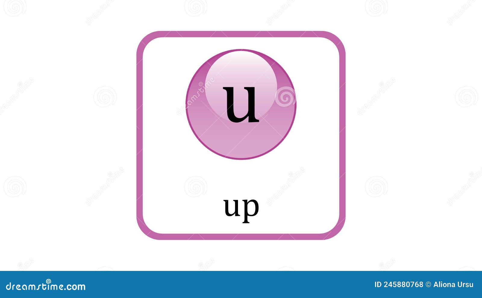 Up quark icon stock vector. Illustration of vector, hadron - 245880768