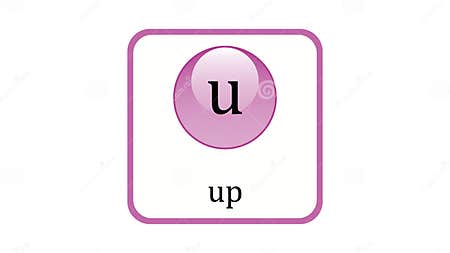 Up quark icon stock vector. Illustration of vector, hadron - 245880768