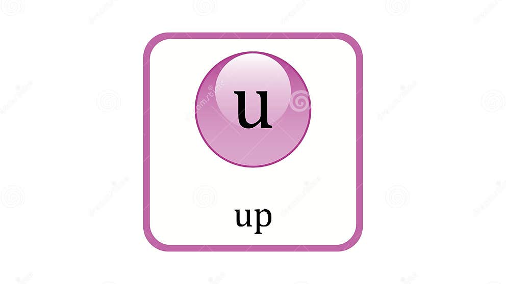 Up quark icon stock vector. Illustration of vector, hadron - 245880768