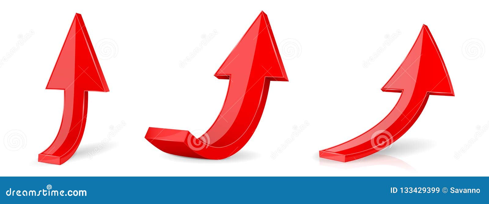 UP Red 3d Arrows. Shiny Web Icons Stock Vector - Illustration of round ...