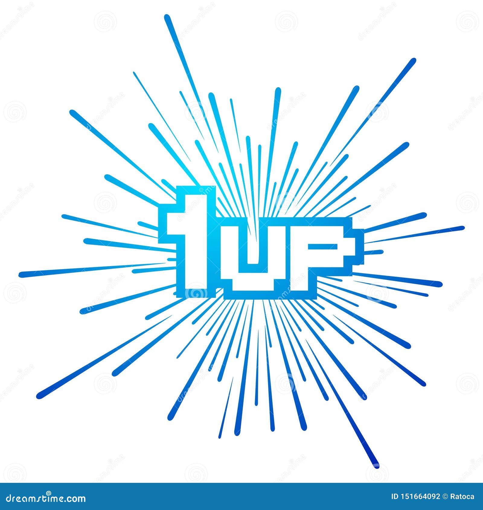 1up Retro Video Game Message Stock Vector - Illustration of icon ...