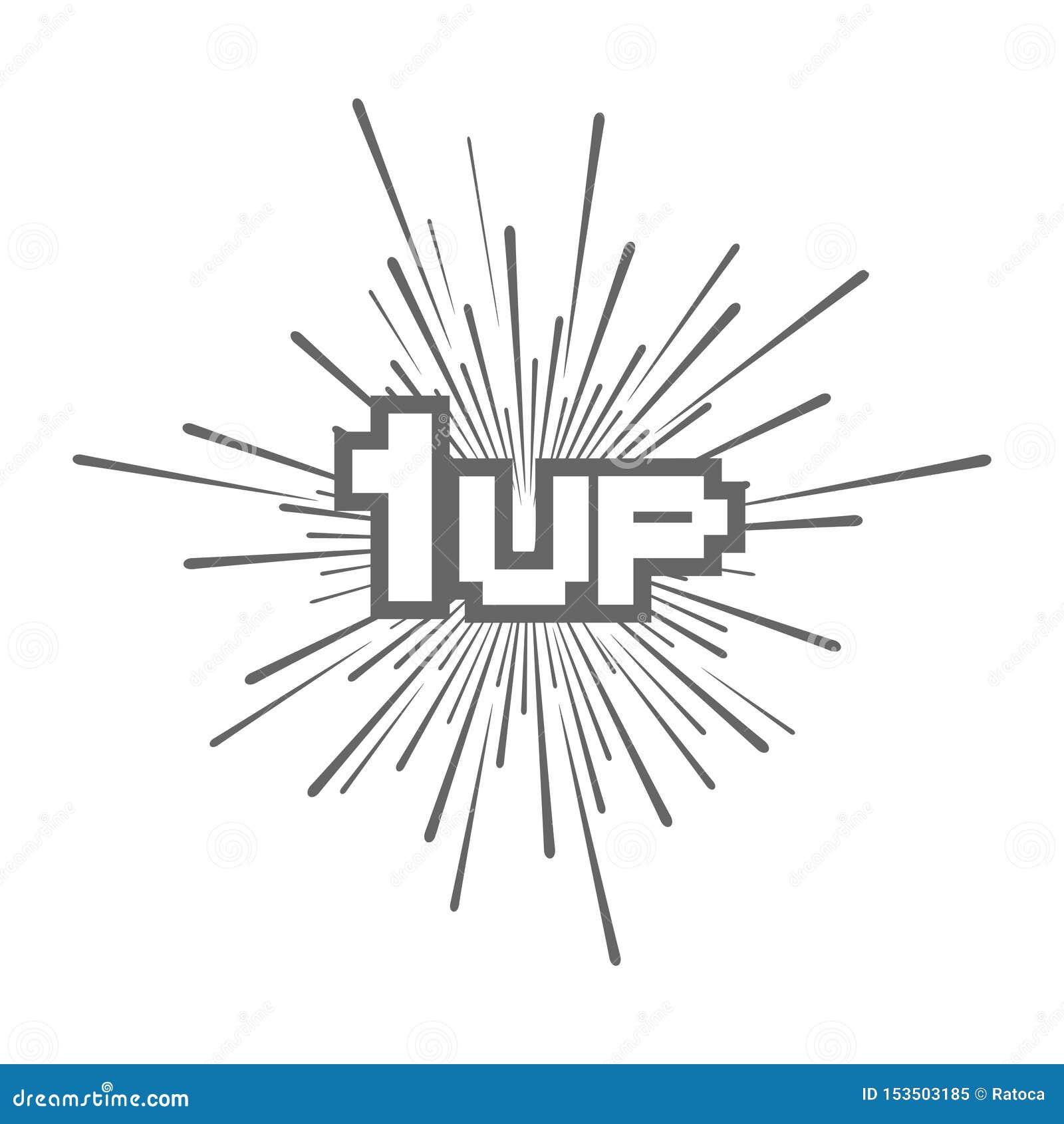 1up Retro Video Game Message Stock Vector - Illustration of icon ...