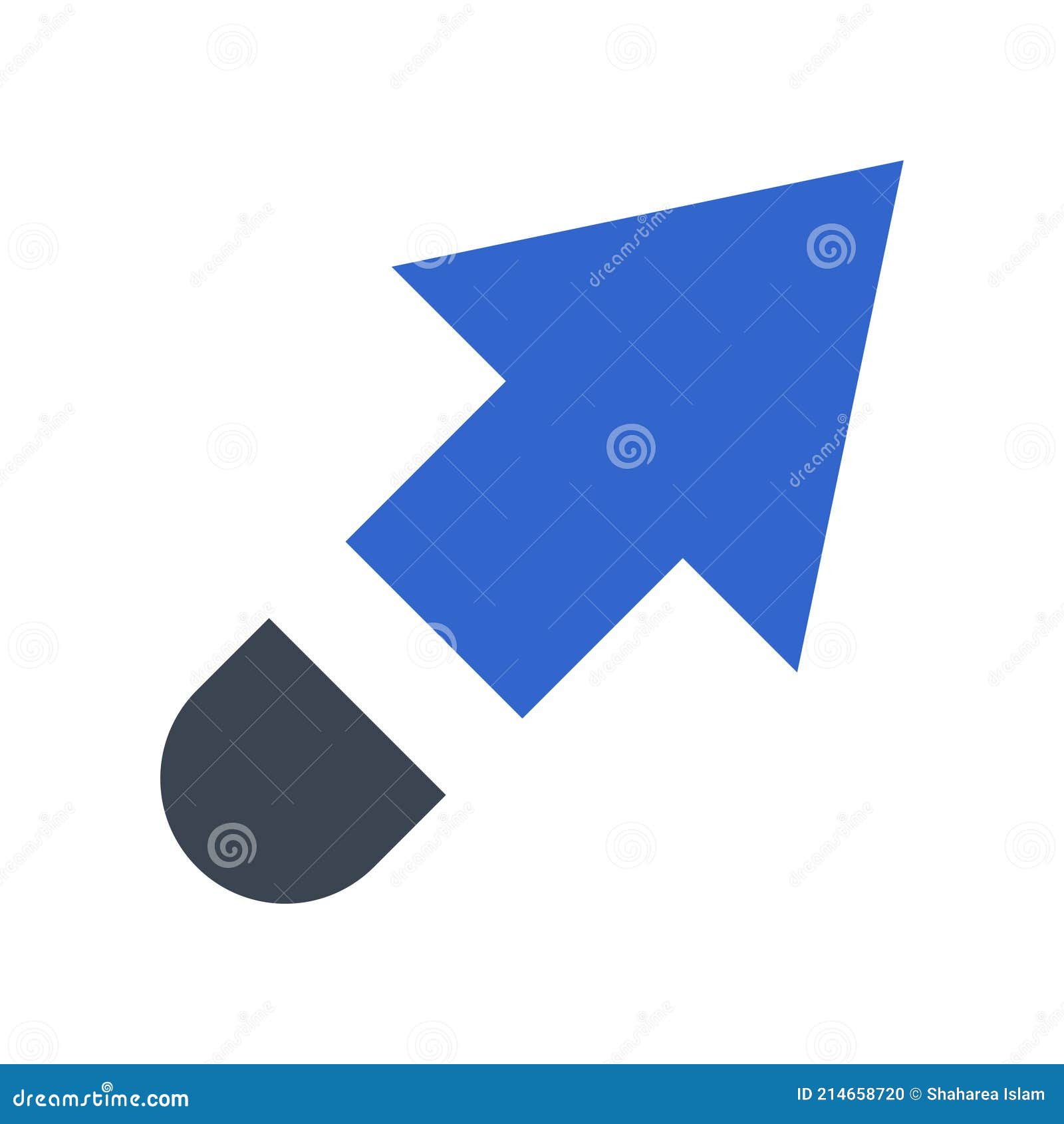 Up right arrow icon stock vector. Illustration of vector - 214658720