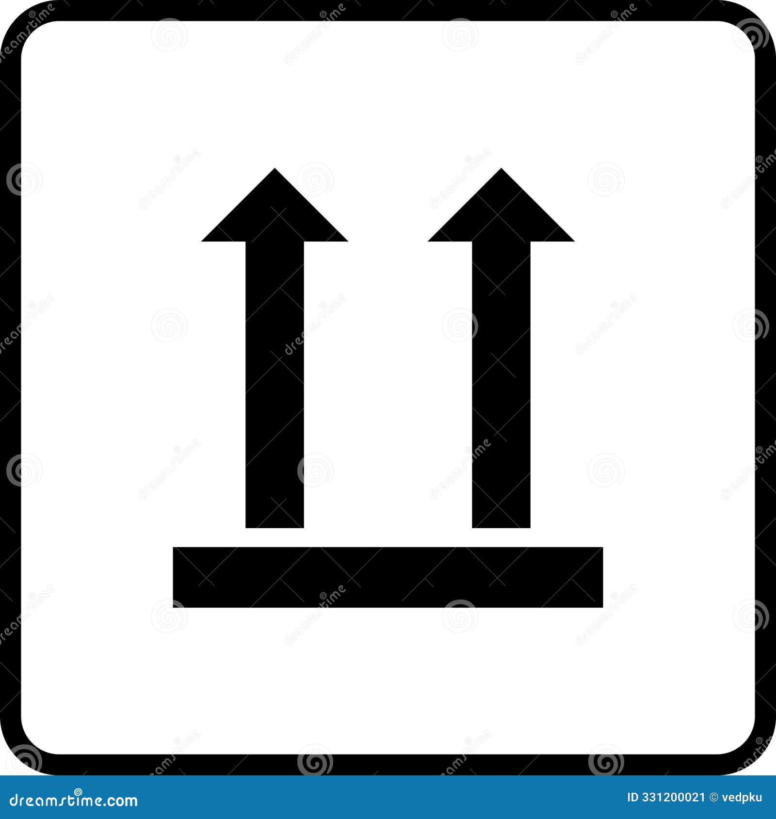 Up Side Symbol, this Side Up Black, Package Symbol, Up Side Arrow Stock ...