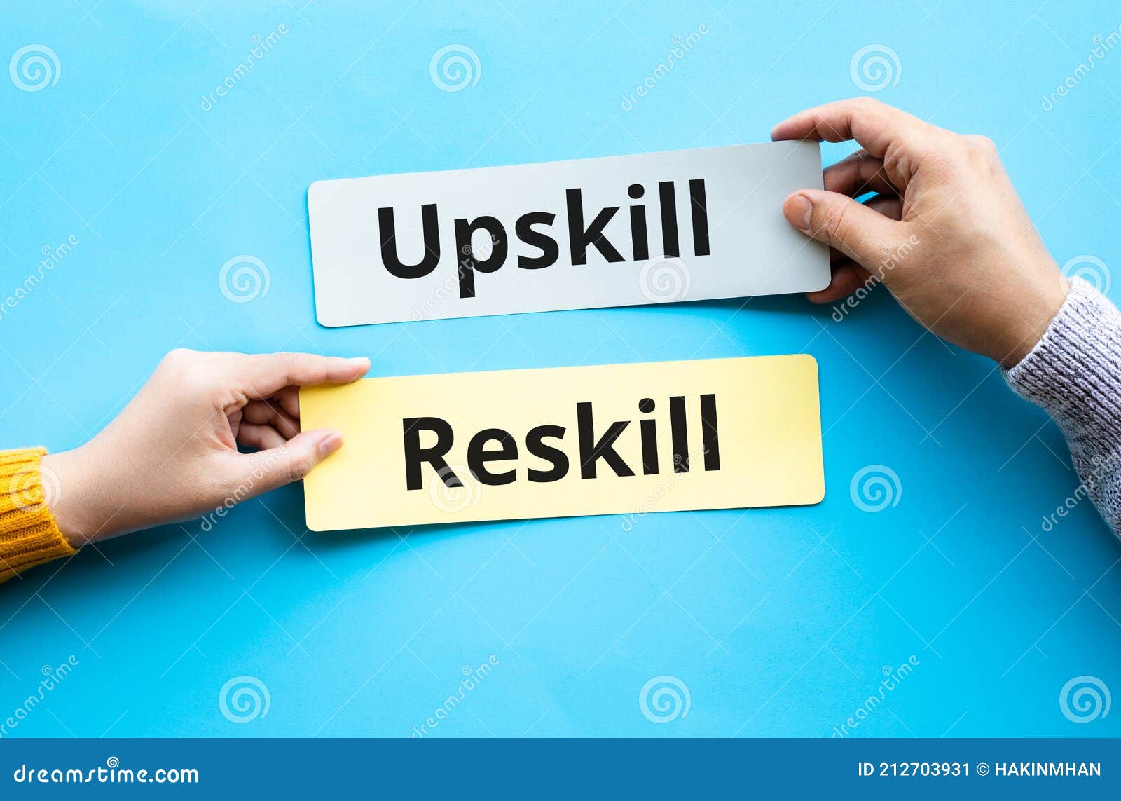 Up Skill and Re Skill Text on Bubble Paper.performance or Development ...