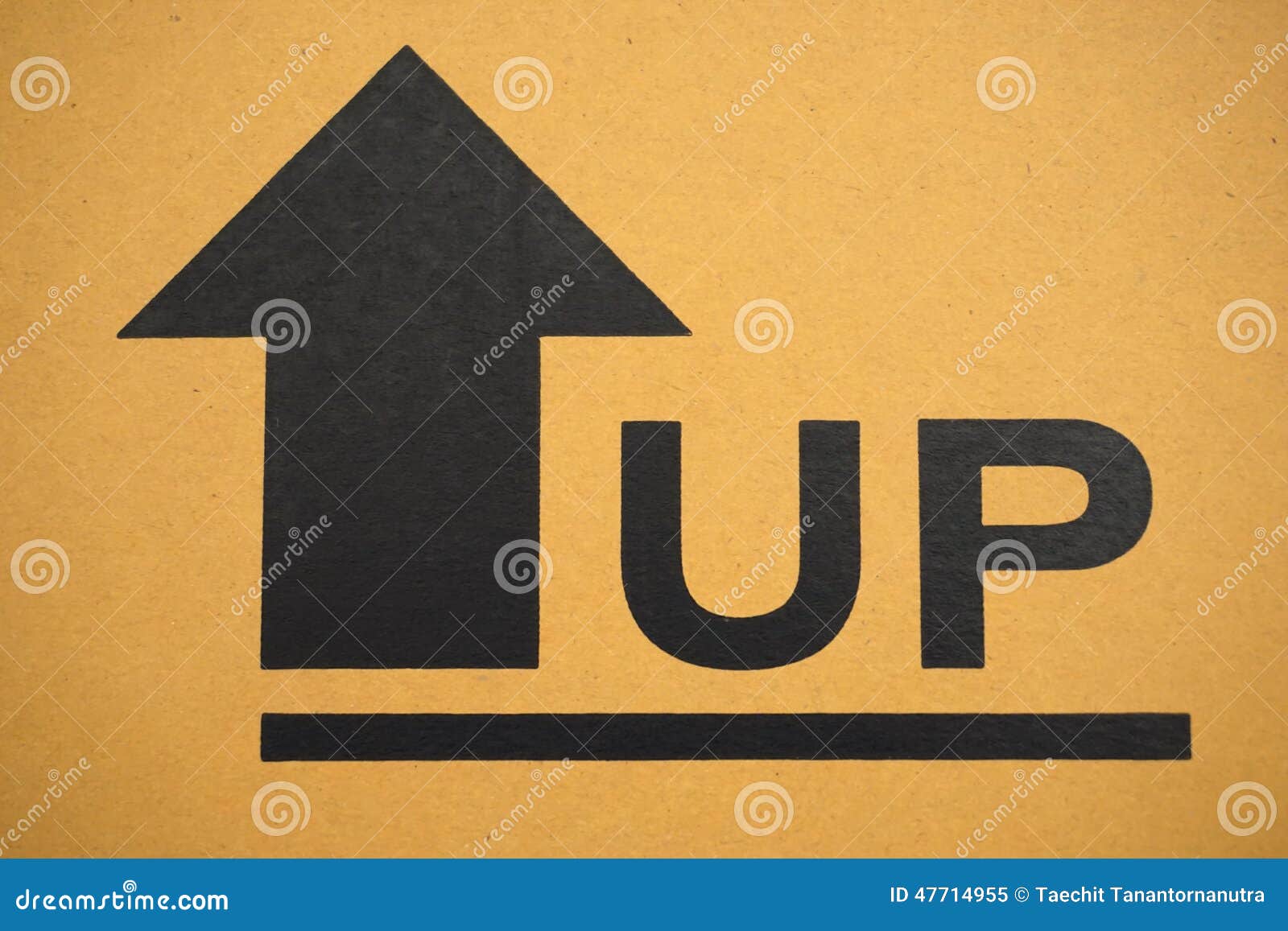 Up symbol on carton box stock image. Image of clip, cardboard - 47714955