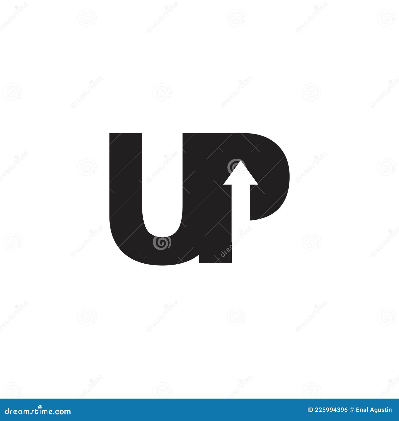 Up Text Logo Design Template Stock Vector - Illustration of company ...