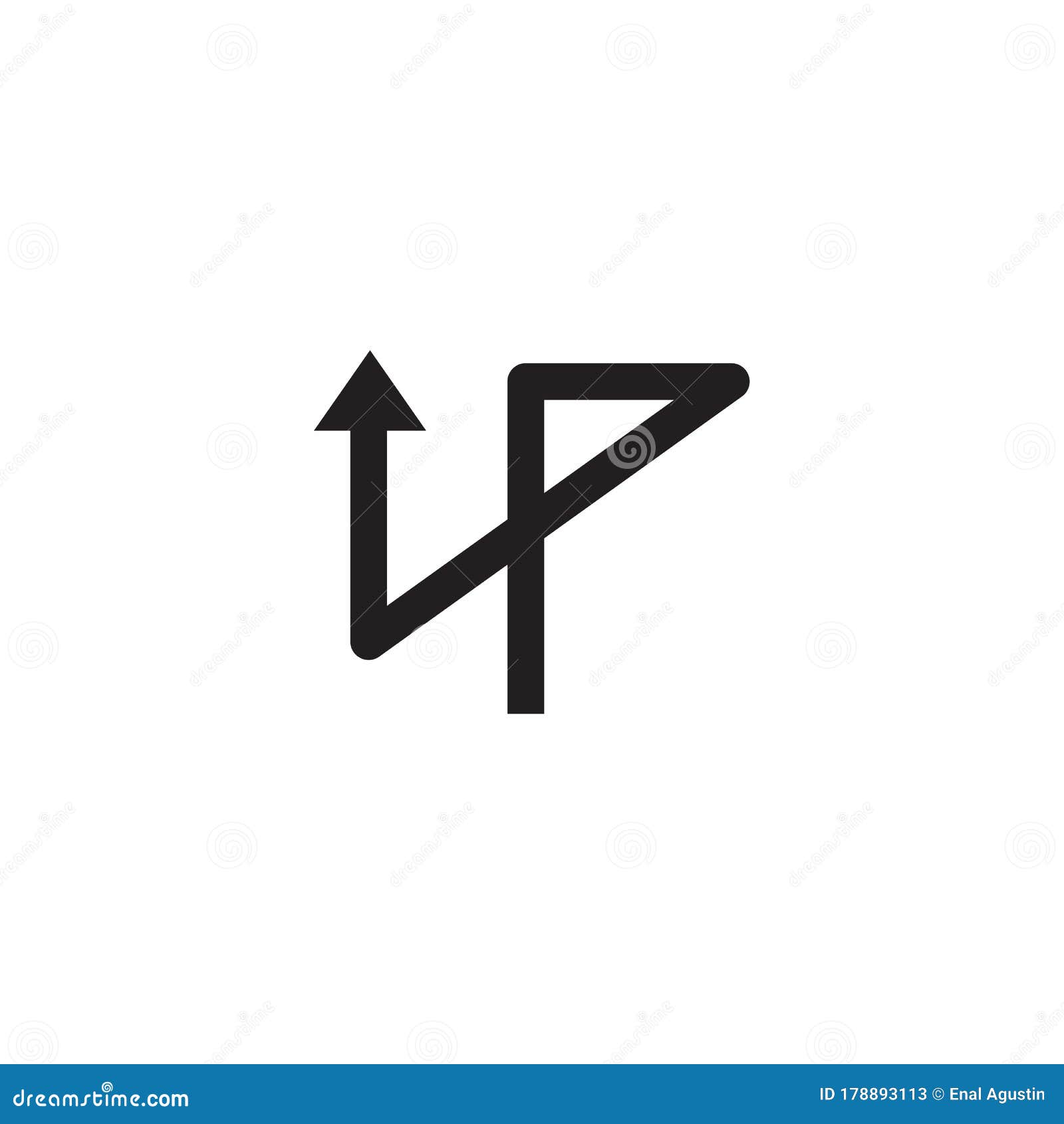 Up Text Logo Icon Design Template Stock Vector - Illustration of ...