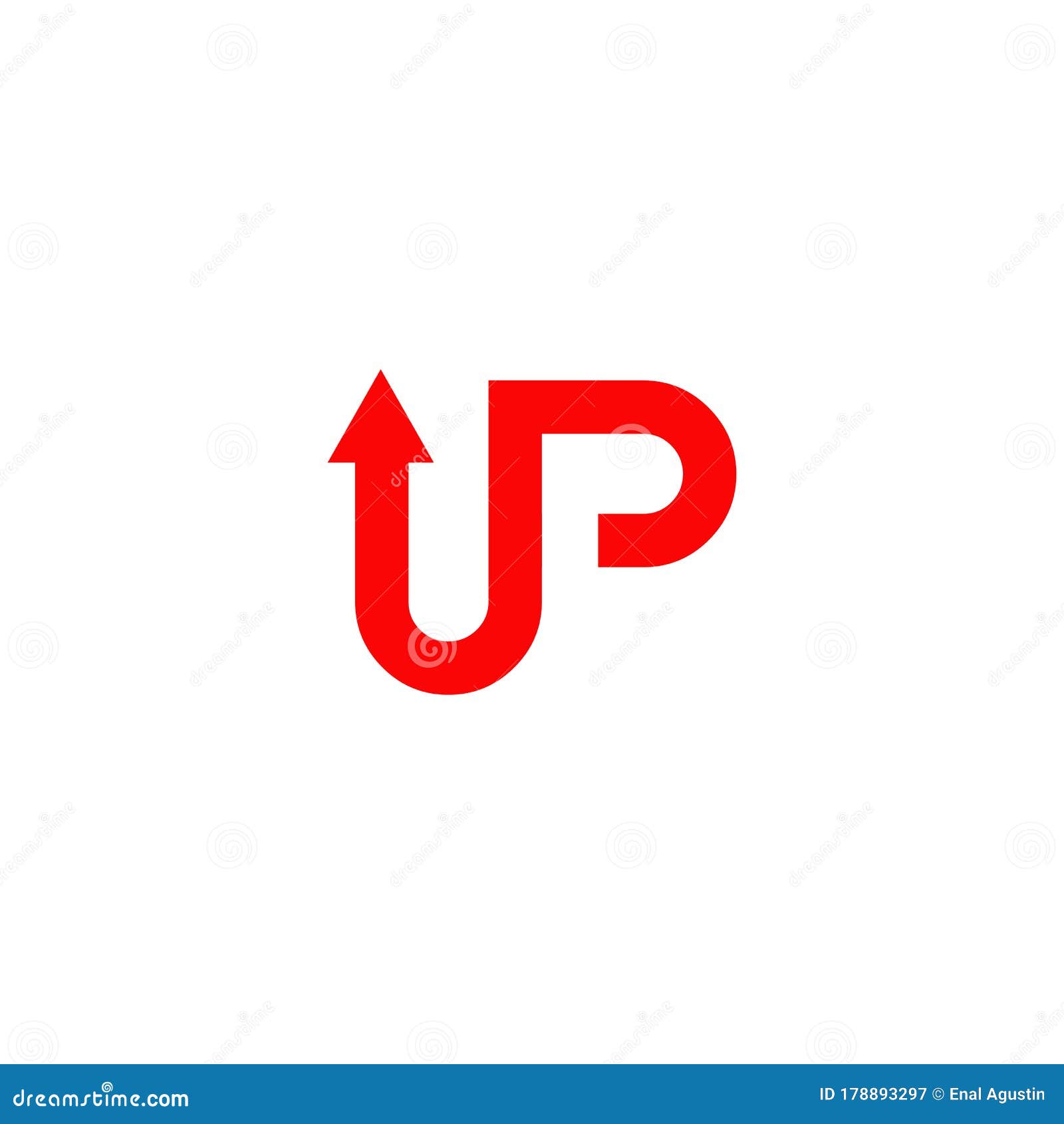 Up Text Logo Icon Design Template Stock Vector - Illustration of color ...