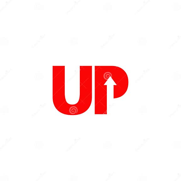 Up Text Logo Icon Design Template Stock Vector - Illustration of idea ...